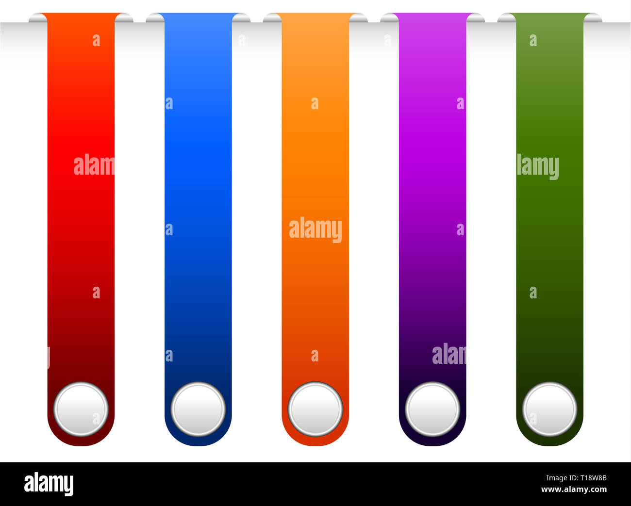 Banner, bookmark backgrounds vector from edge of a page. Colourful ...