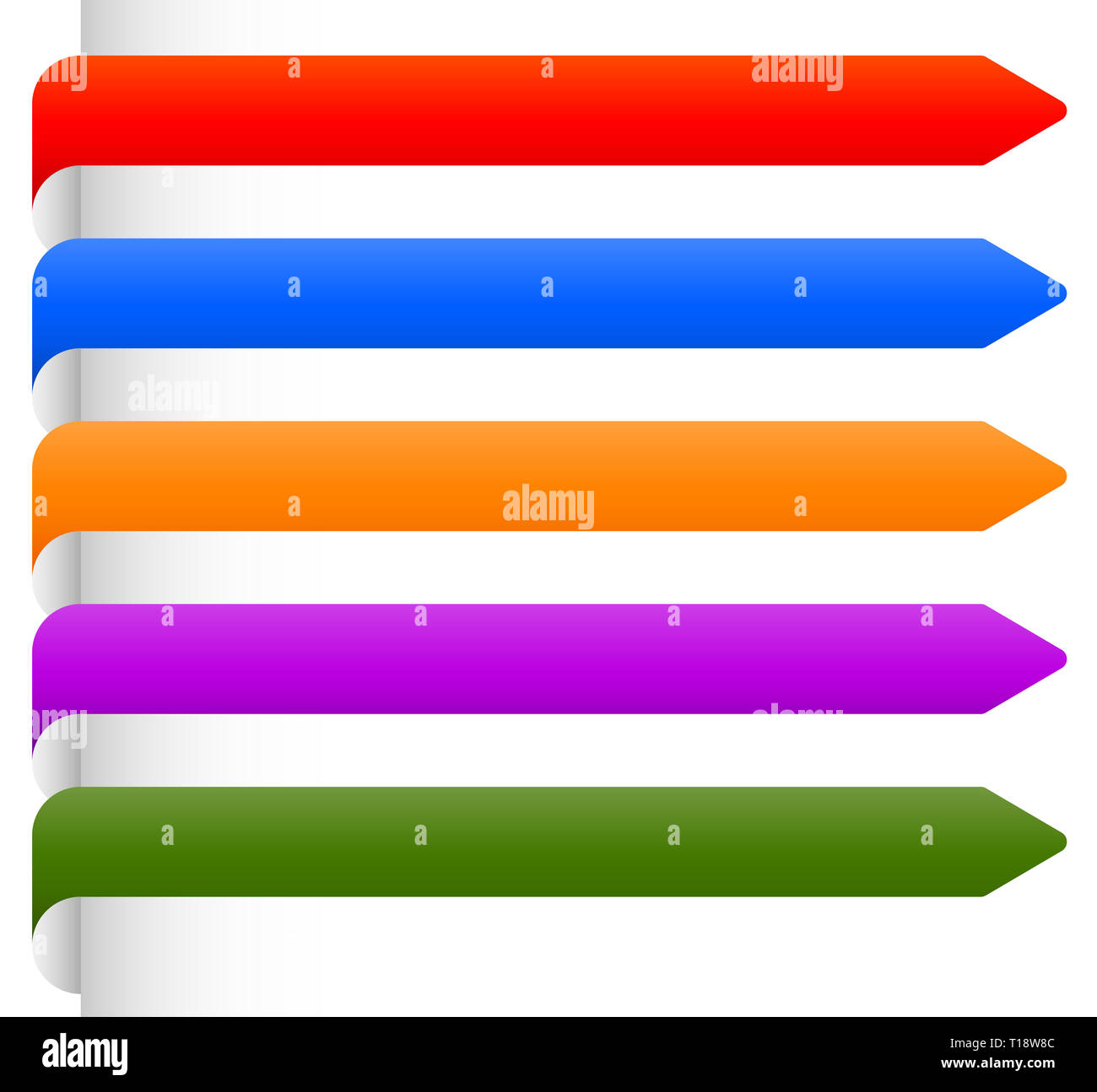 Banner, bookmark backgrounds vector from edge of a page. Colourful ...