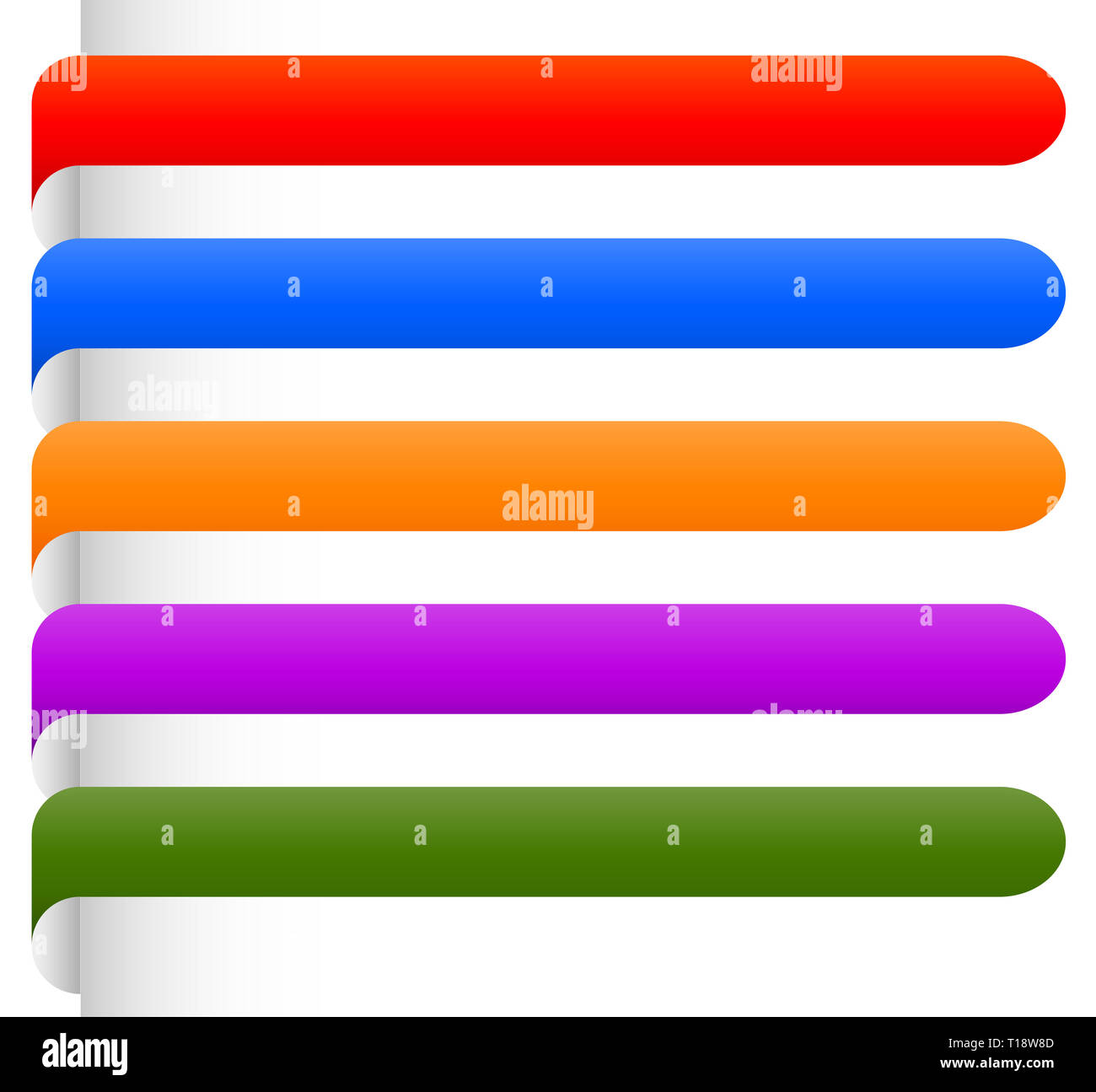 Banner, bookmark backgrounds vector from edge of a page. Colourful ...