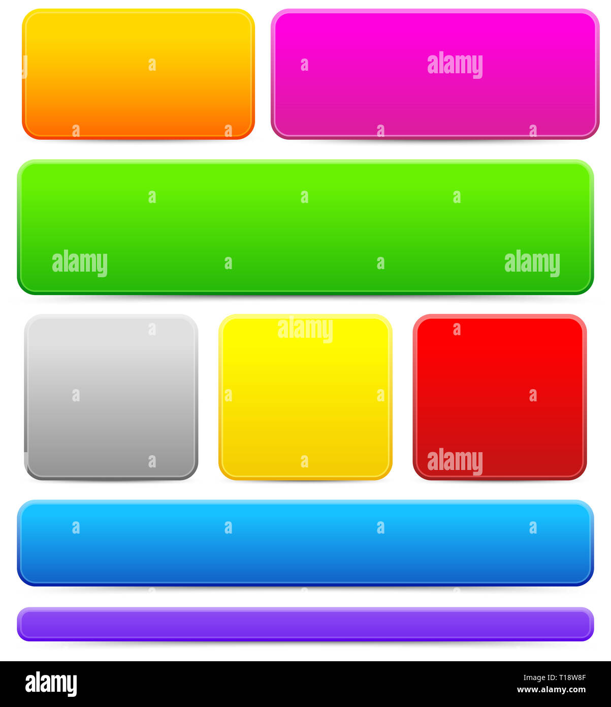 Bright, colorful button, bar or banner backgrounds Stock Photo - Alamy