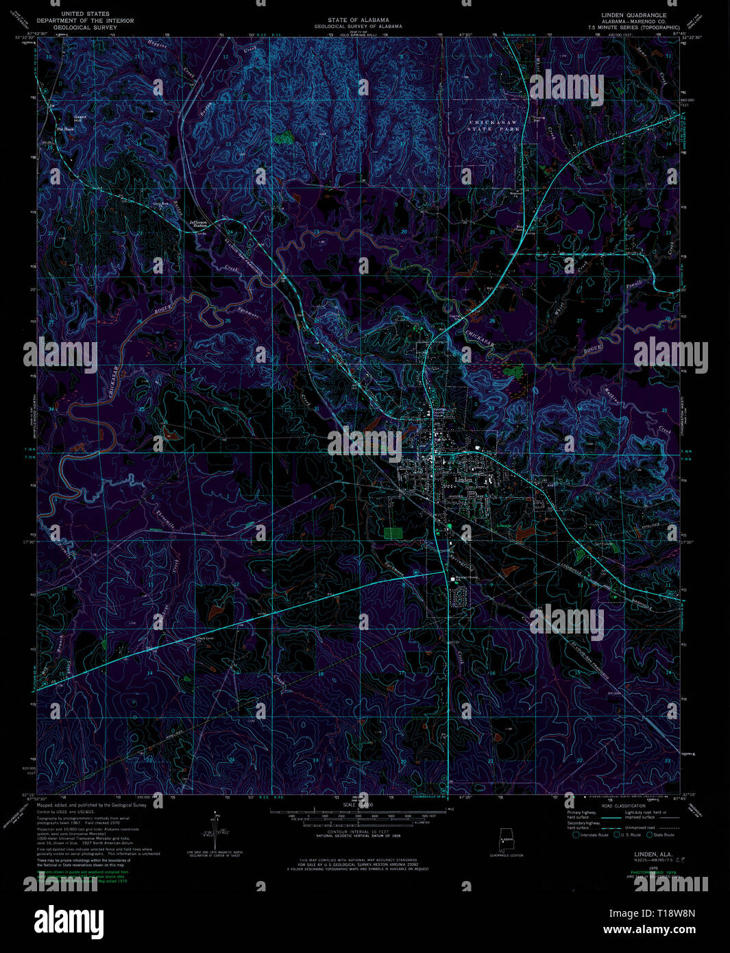 Linden alabama map hi-res stock photography and images - Alamy