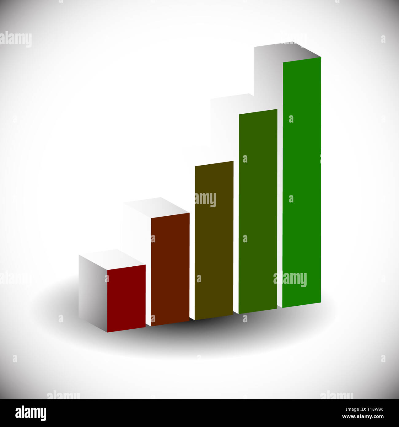 3d bar chart, bar graph element. Editable vector graphics. Illustration ...