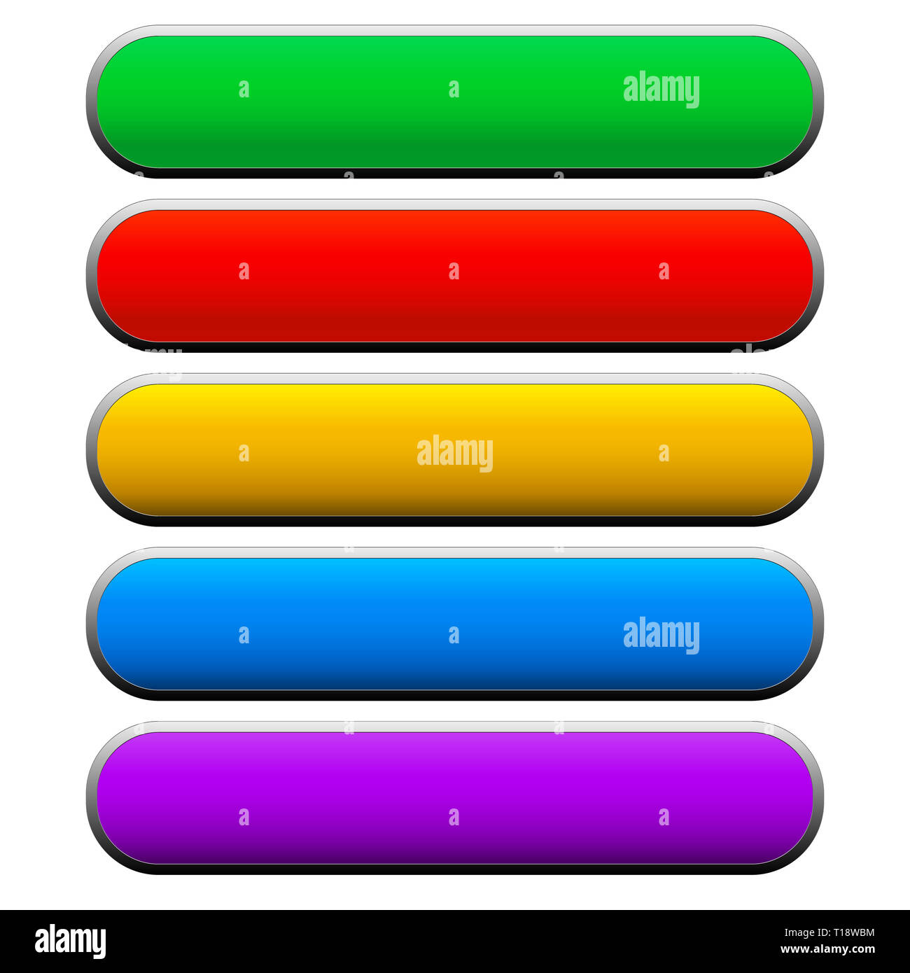 Vector banner, button or bar set with color composition Stock Photo - Alamy