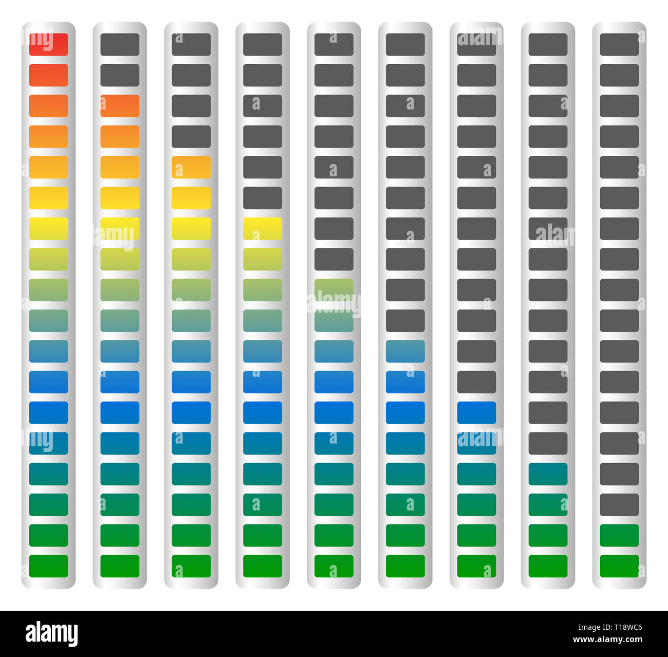 Level or generic progress indicators with units. Vector Stock Photo - Alamy