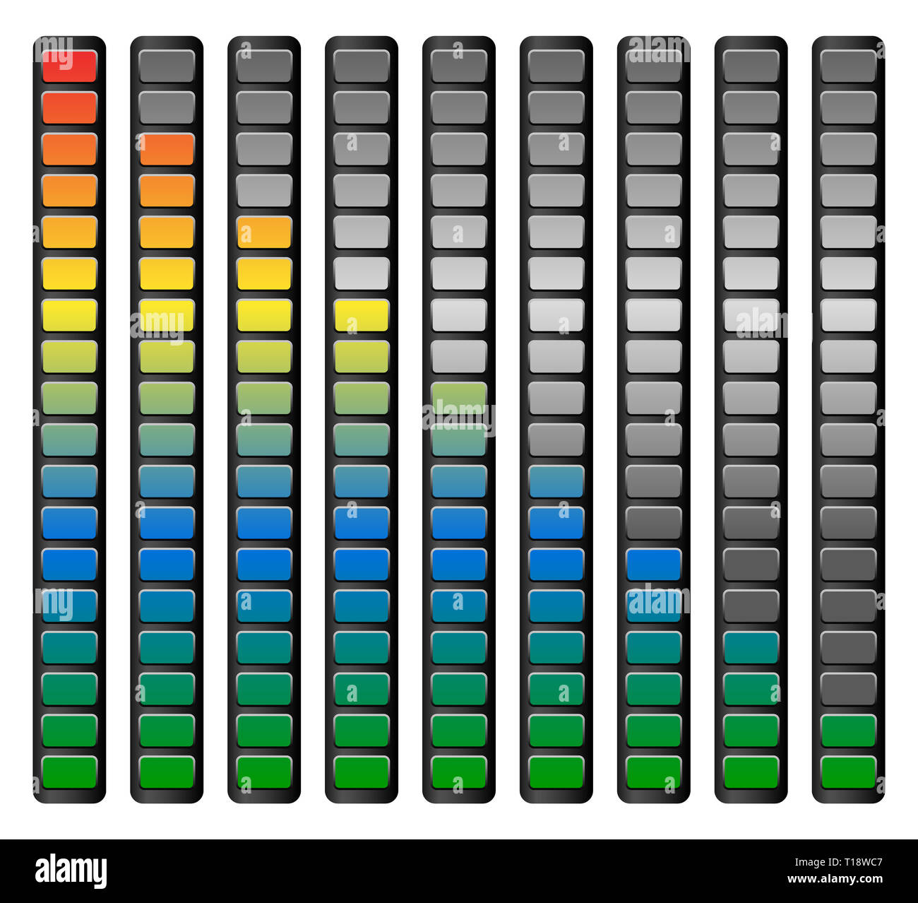 Level or generic progress indicators with units. Vector Stock Photo - Alamy