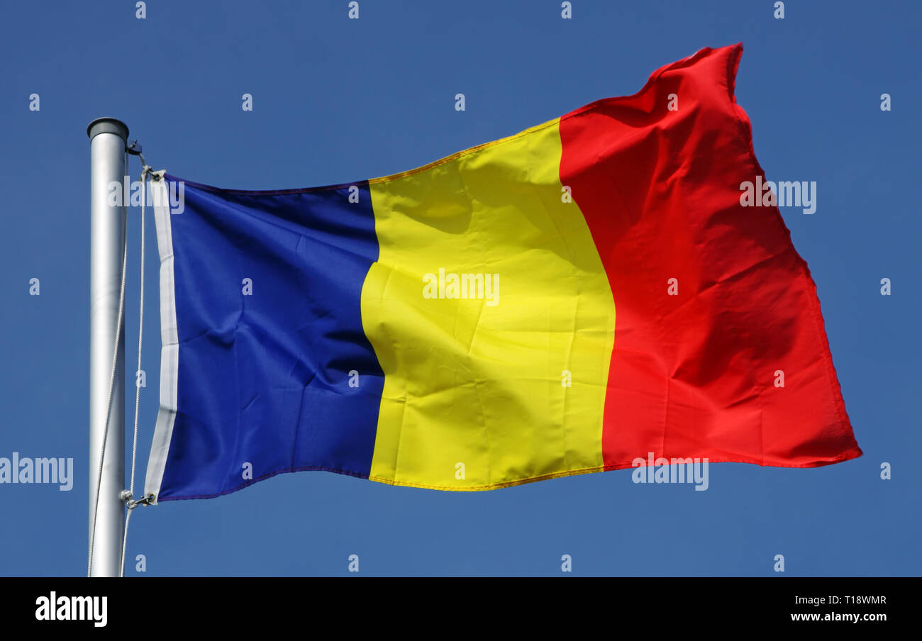 Flag of romania Stock Photo - Alamy