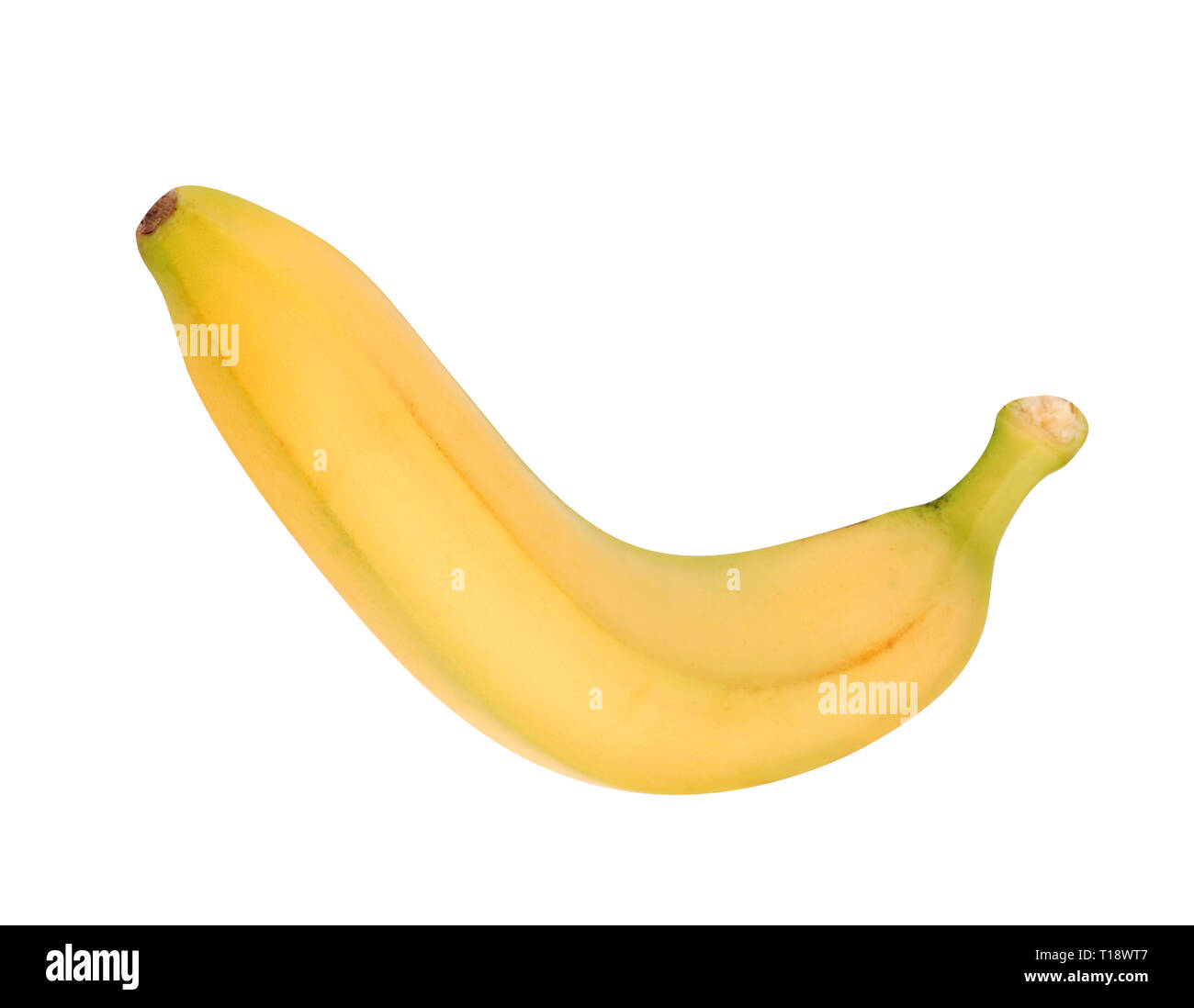 Yellow Banana Isolated Stock Photo - Alamy
