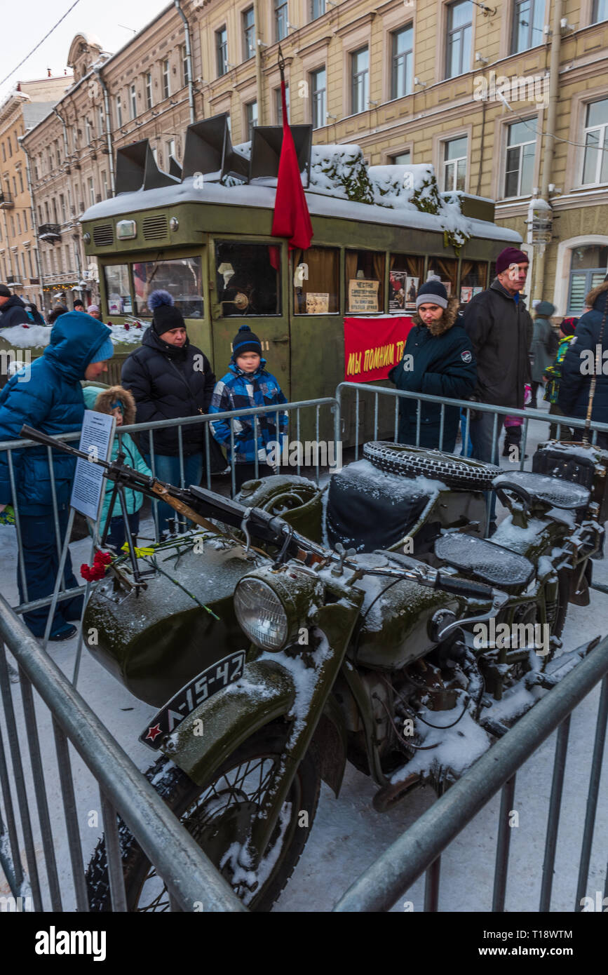 Sidecar exposed during the 101th anniversary of the broken blockade of ...