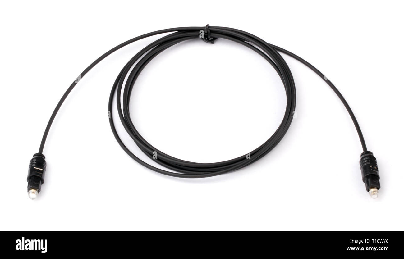 Black optical cable Stock Photo - Alamy