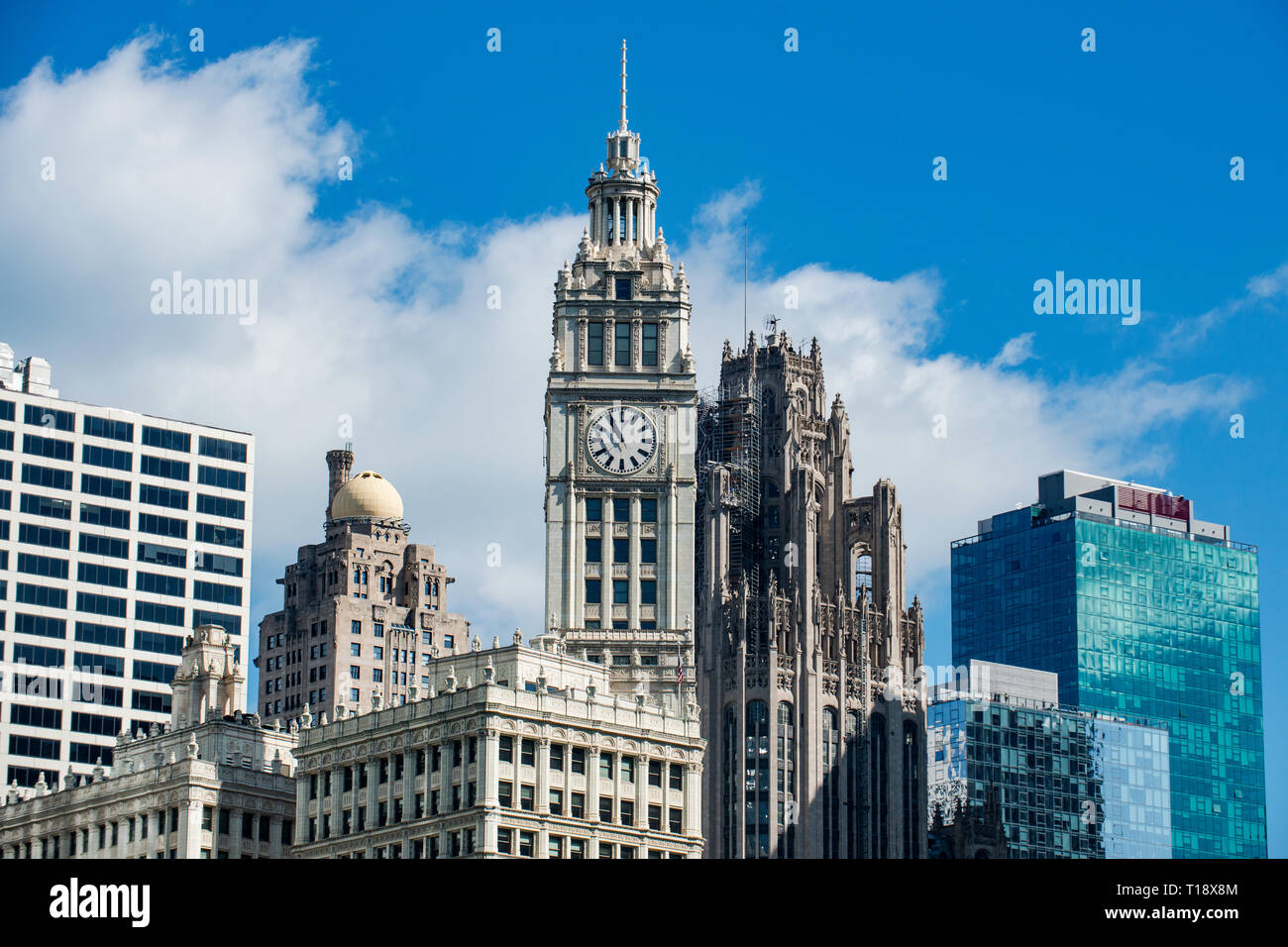 Chicago, IL, USA March 16, 2019 : View of Chicago Famous Downtown ...