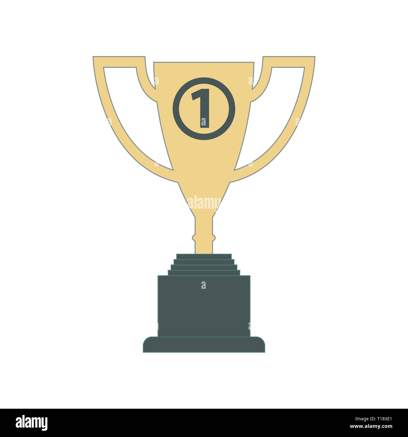 illustration award winner flat icon - vector isolated success winning ...