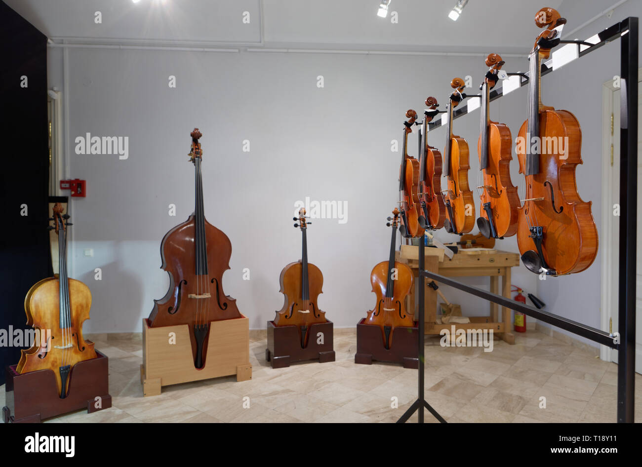 St. Petersburg, Russia - March 18, 2019: Musical instruments on the ...