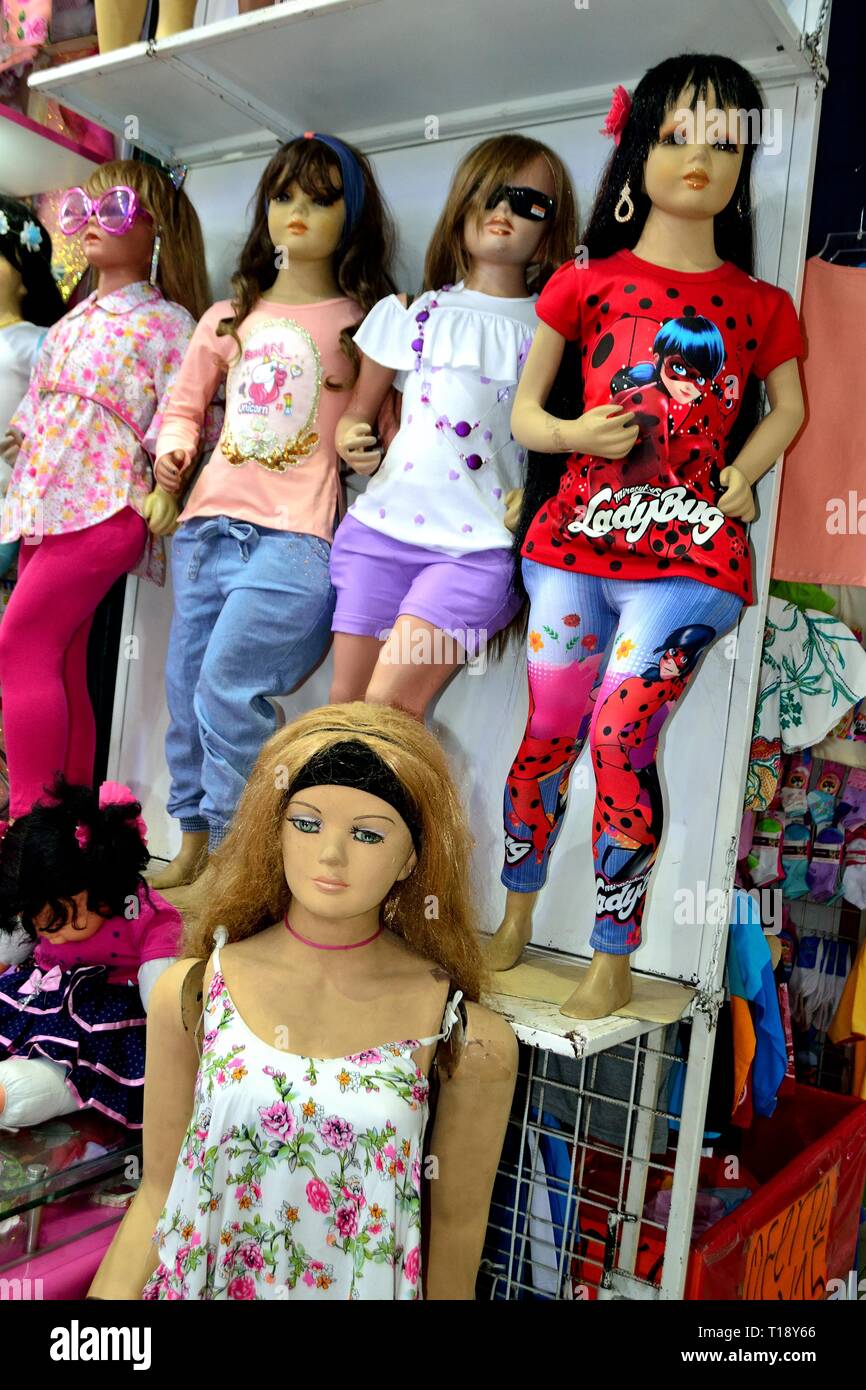 Selling dolls - Shopping center in LIMA. Department of Lima.PERU Stock ...