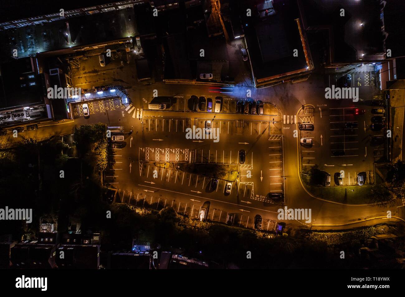 Car park at night hi-res stock photography and images - Alamy