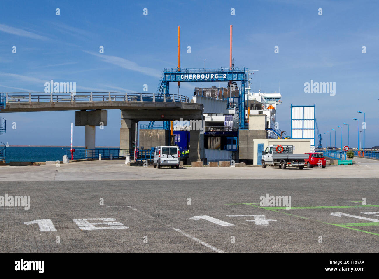The Cherbourg 2 roll on roll off docking berth in Cherbourg Harbour ...