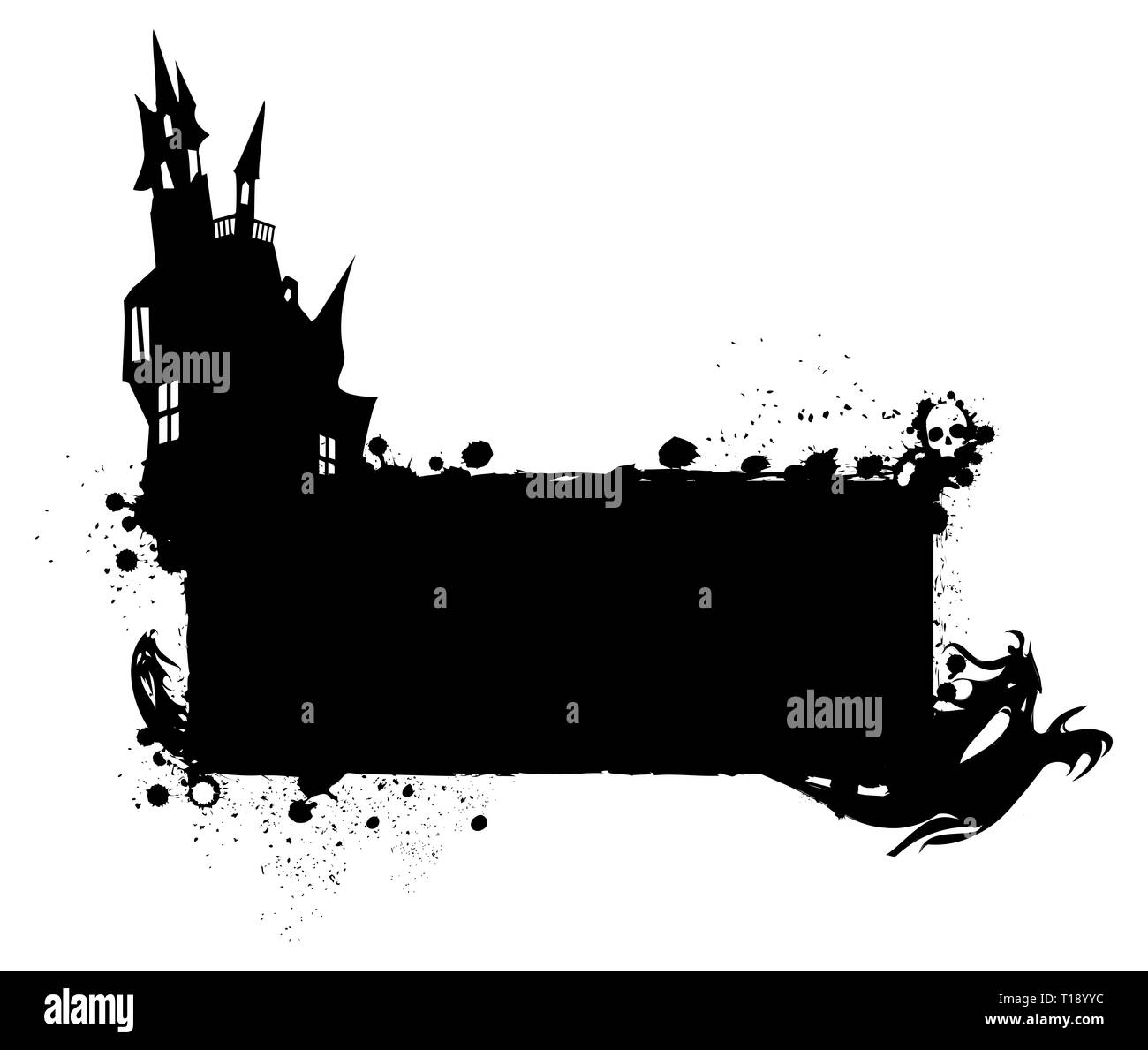 Haunted mansion Black and White Stock Photos & Images - Alamy