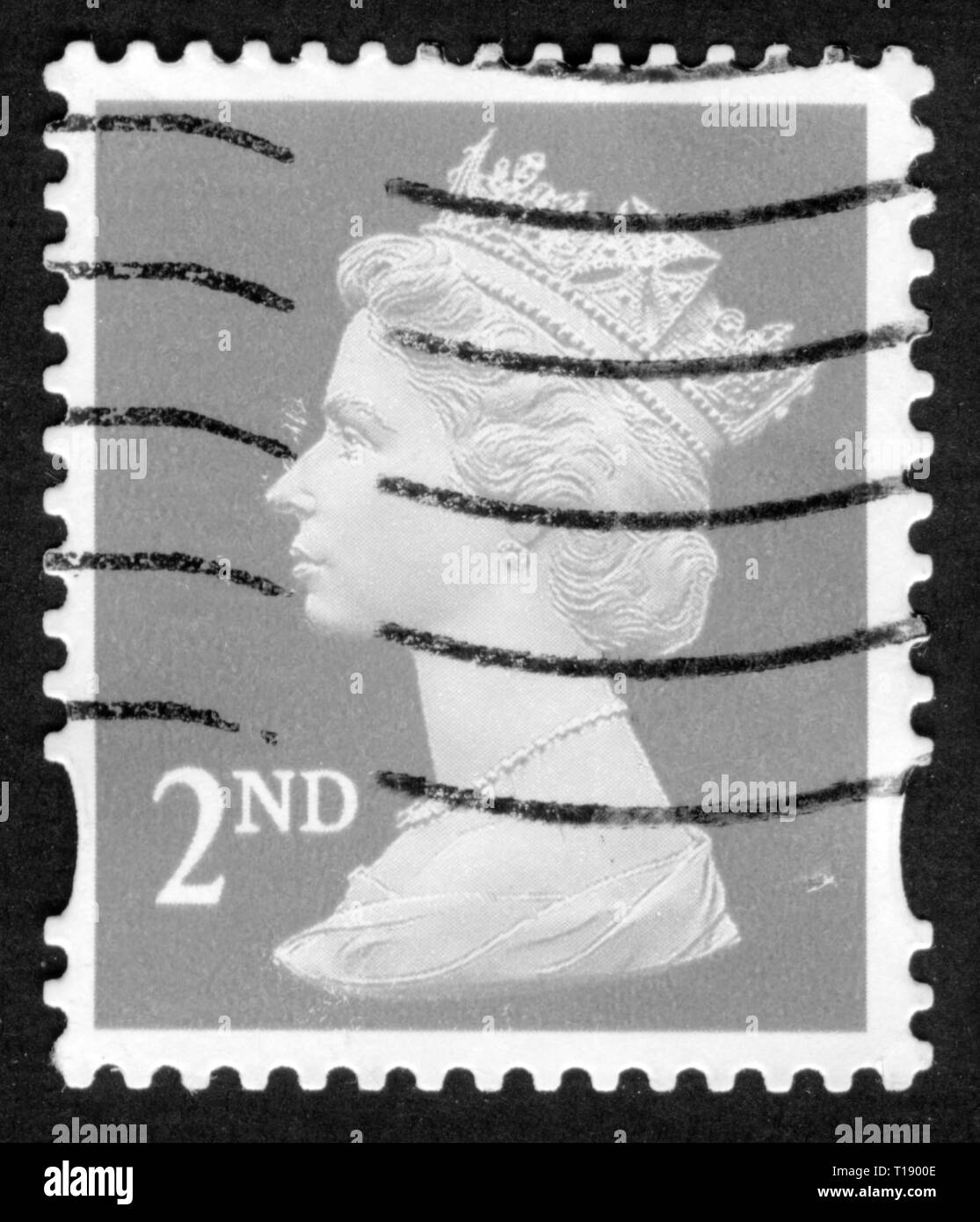Queen elizabeth ii postage stamp Black and White Stock Photos & Images ...