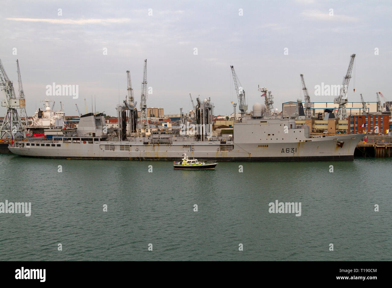 The Somme (A631) a French Durance class command and replenishment ship ...