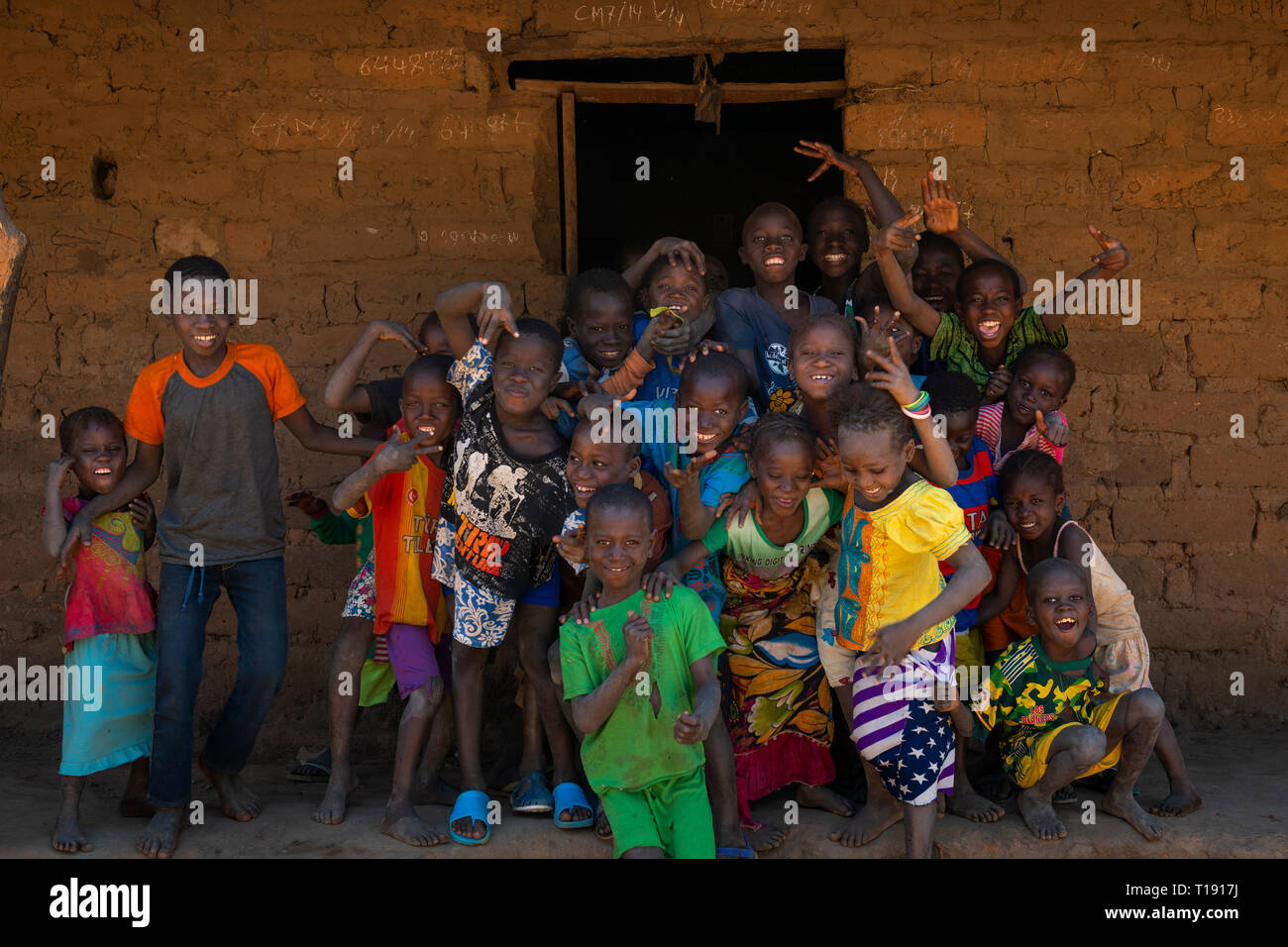 Gabu Region, Republic of Guinea-Bissau - February 7, 2018: Group of ...