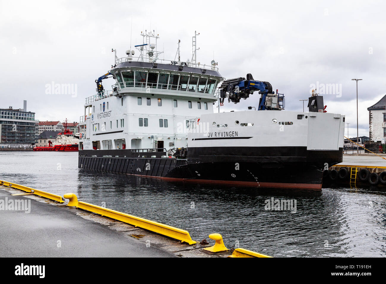 Anti-pollution, shipping lanes inspection vessel OV Ryvingen moored in ...