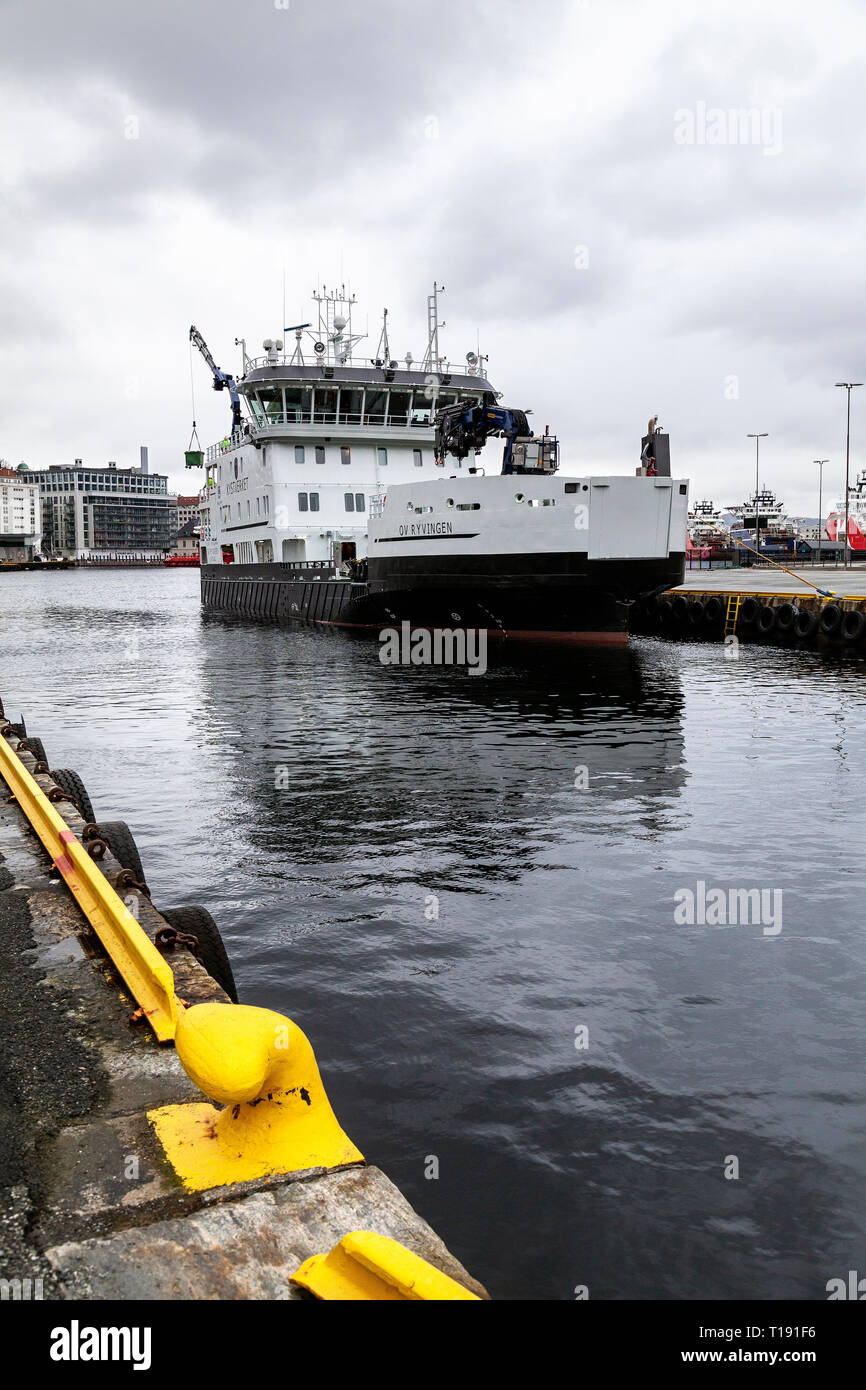 Anti-pollution, shipping lanes inspection vessel OV Ryvingen moored in ...