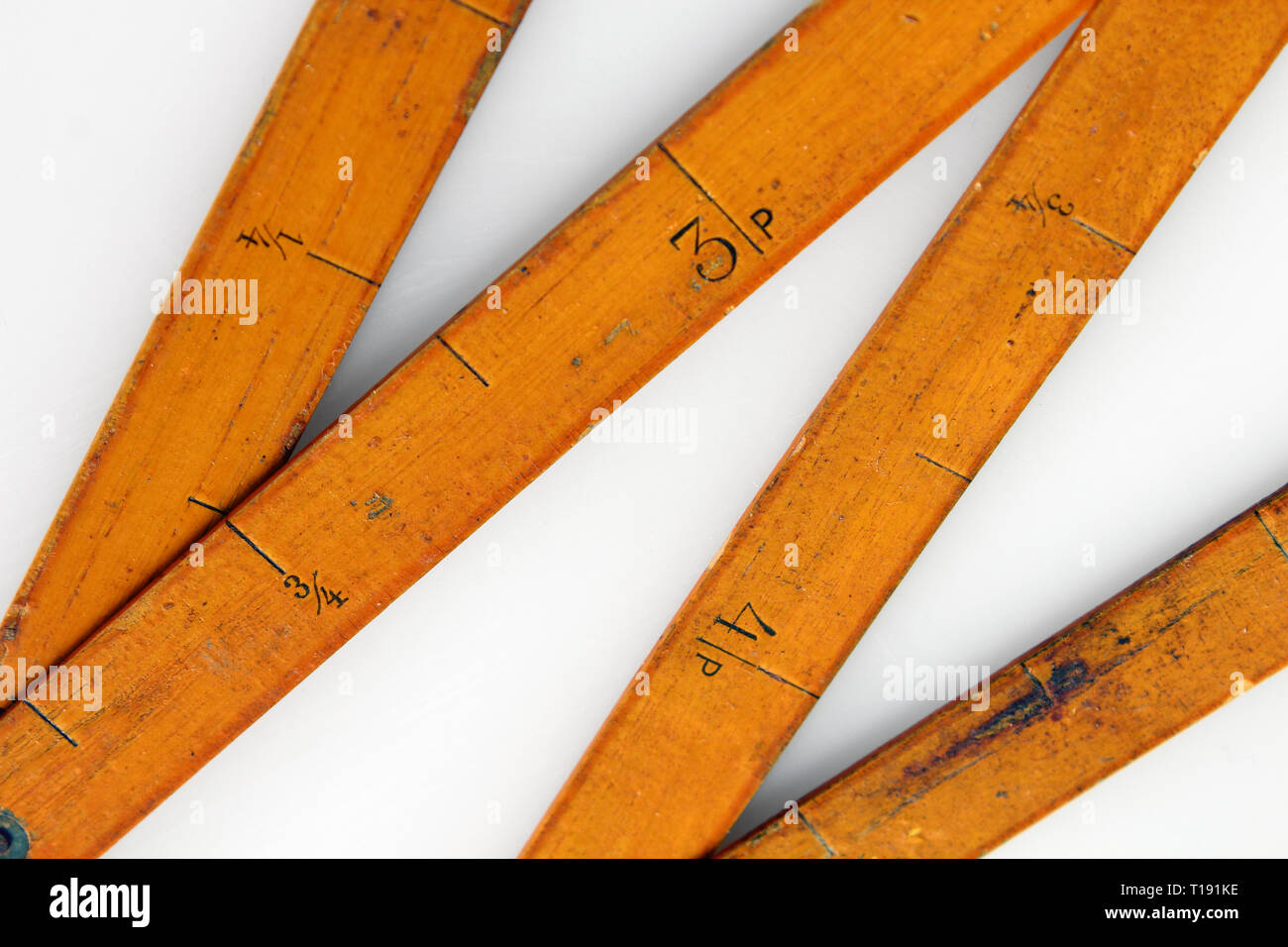 Wooden folding ruler hi-res stock photography and images - Alamy