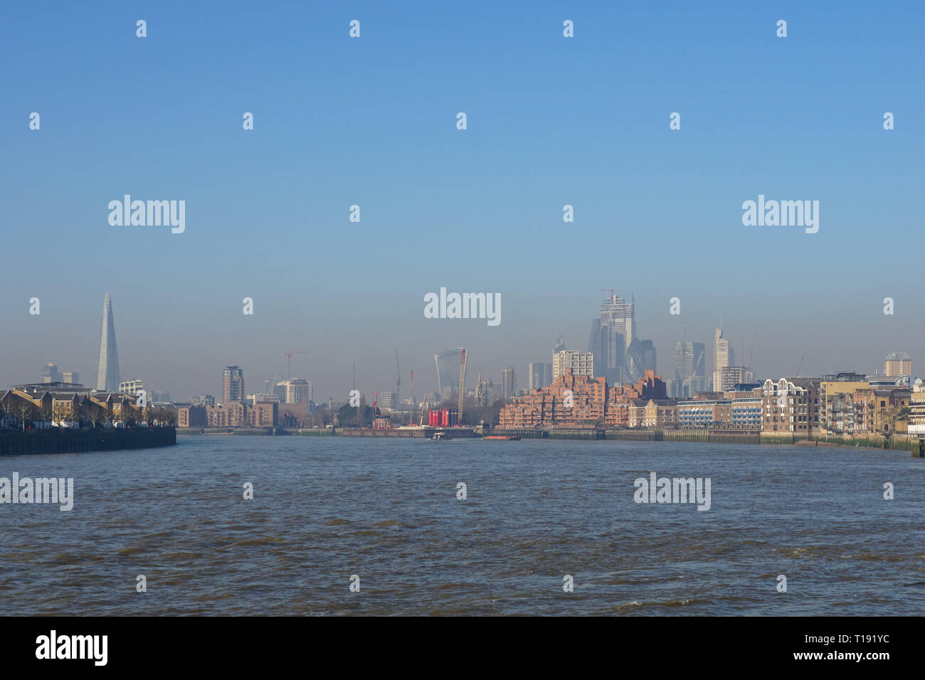 Air pollution over the City of London, England United Kingdom UK Stock ...