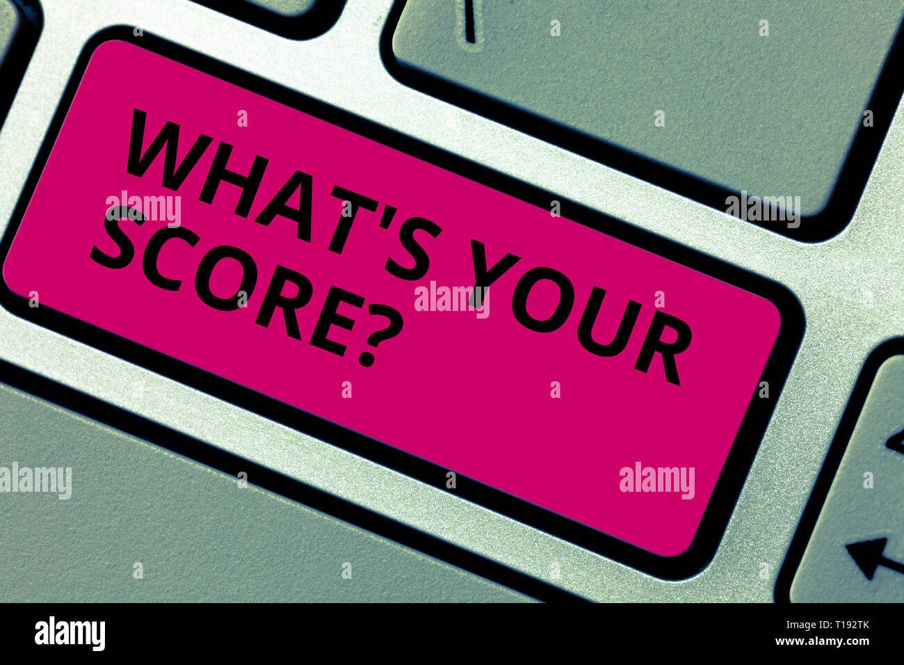 Writing note showing What S Your Score. Business concept for Personal ...