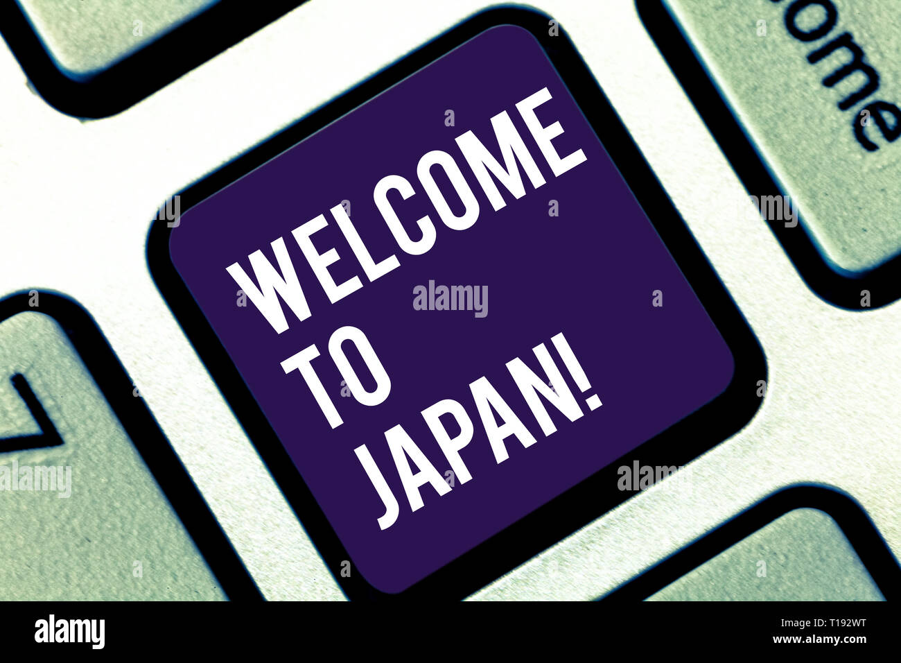 Handwriting text writing Welcome To Japan. Conceptual photo Arriving to ...