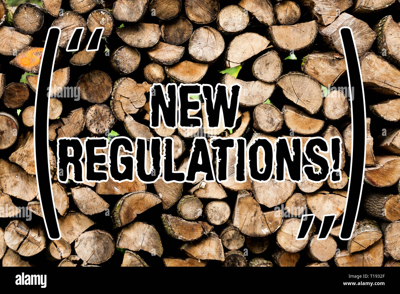 Conceptual hand writing showing New Regulations. Concept meaning rules ...