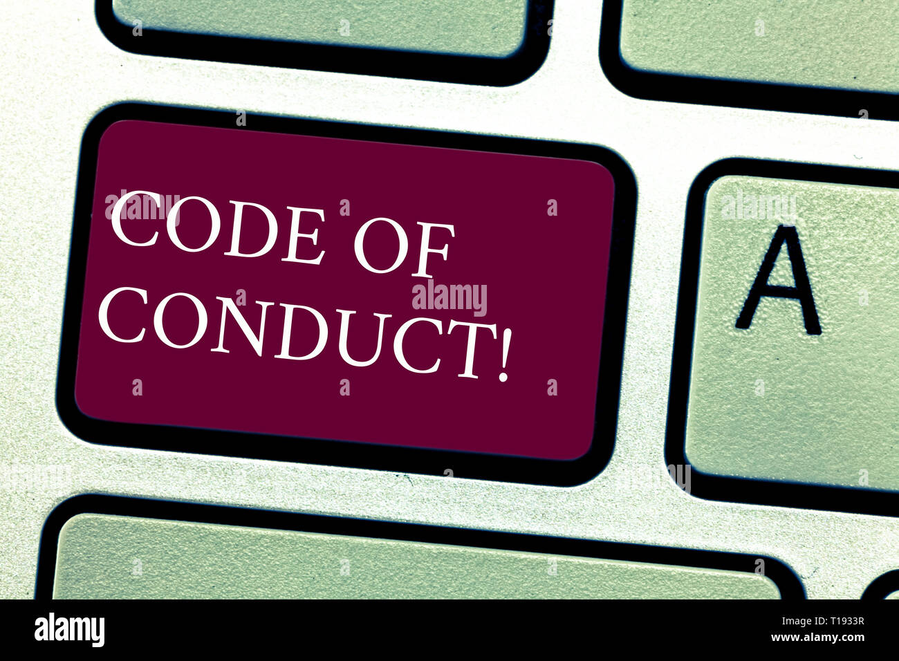 Word writing text Code Of Conduct. Business photo showcasing Follow ...