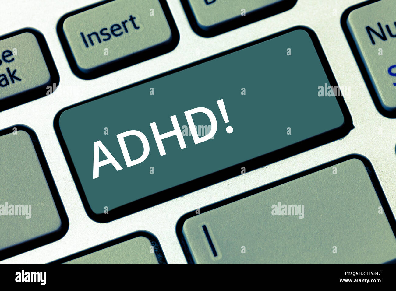 Conceptual hand writing showing Adhd. Concept meaning Learning made ...