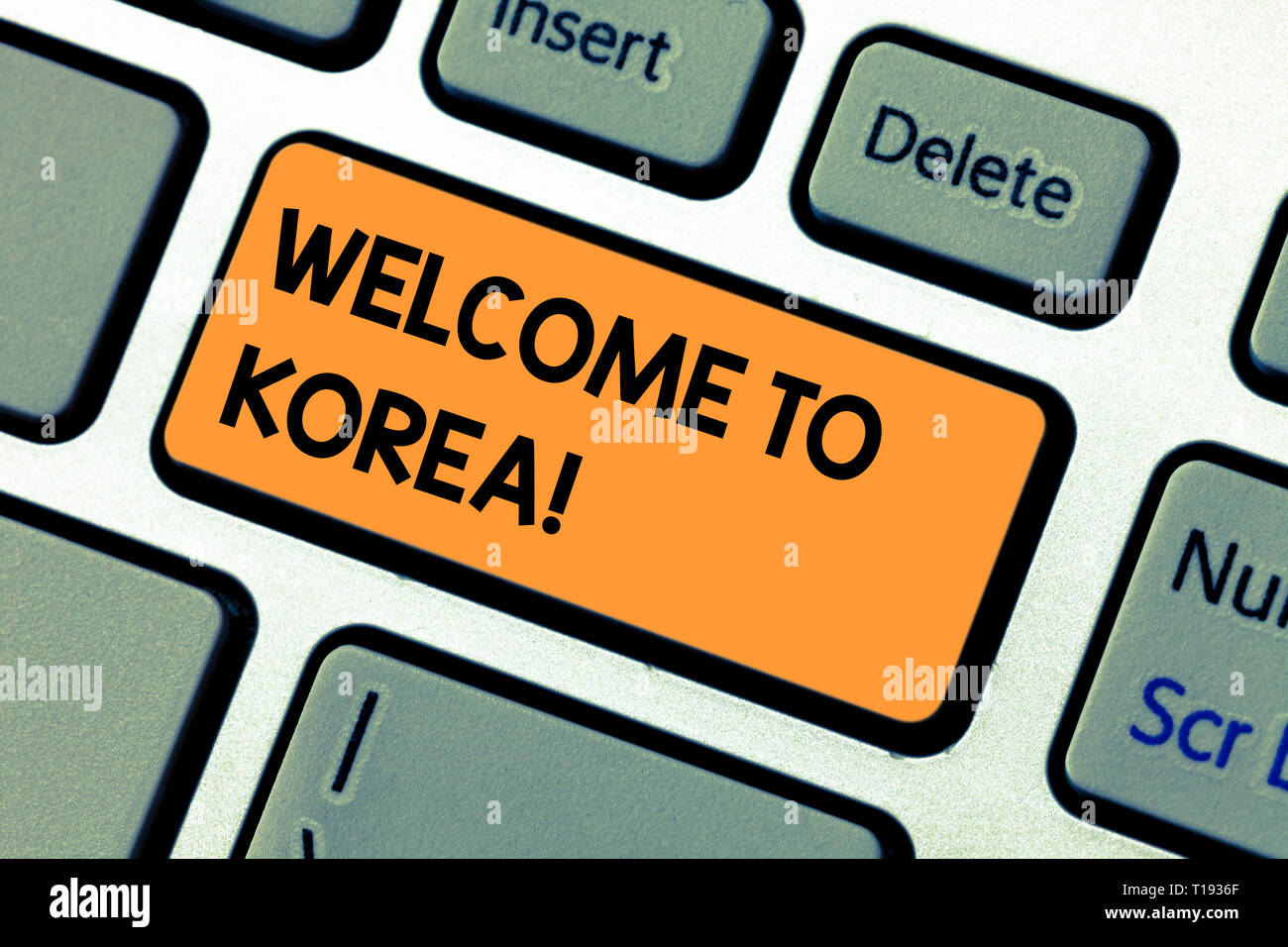 Conceptual hand writing showing Welcome To Korea. Concept meaning ...