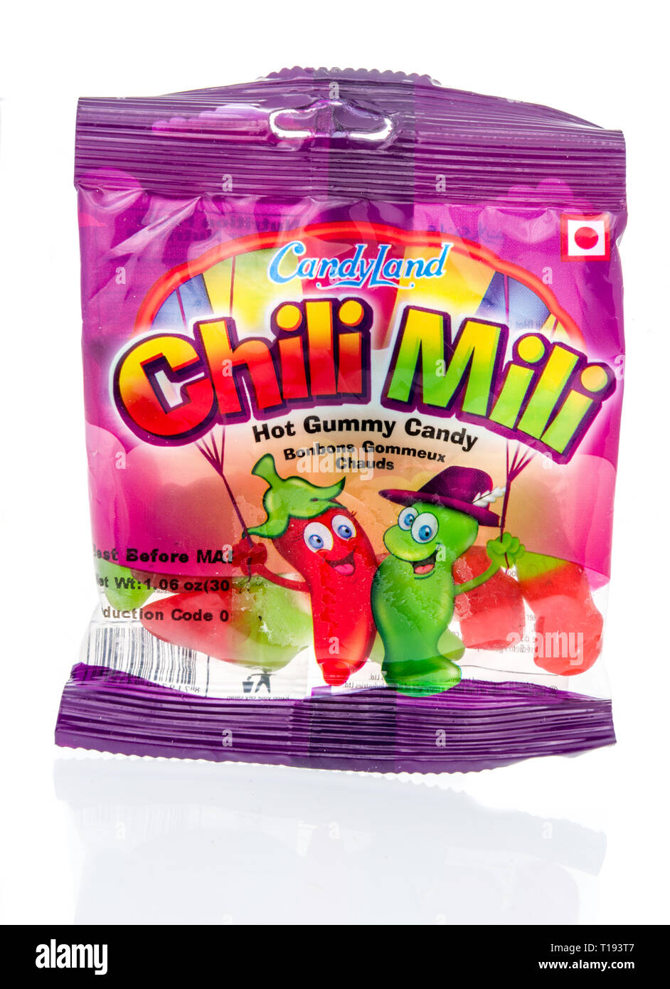 Winneconne, WI - 15 March 2019: A package of Candyland chili mili ...