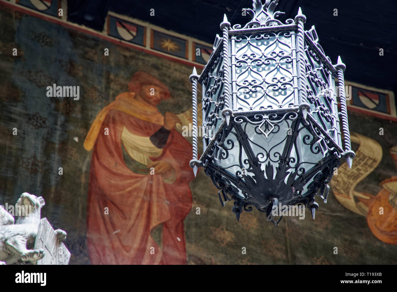 Medieval ornamental ceiling, ancient architecture of Italy Stock Photo ...