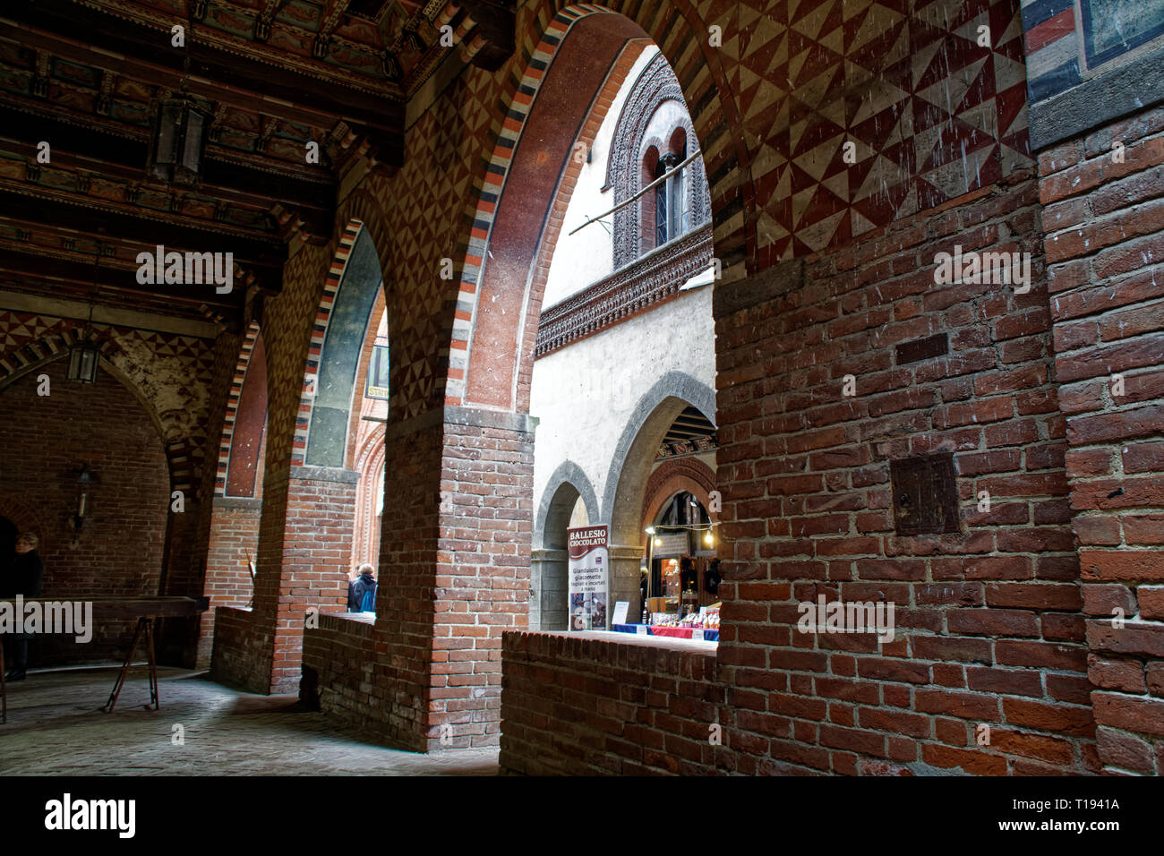 Medieval castle town hall - view from the courtyard Stock Photo - Alamy