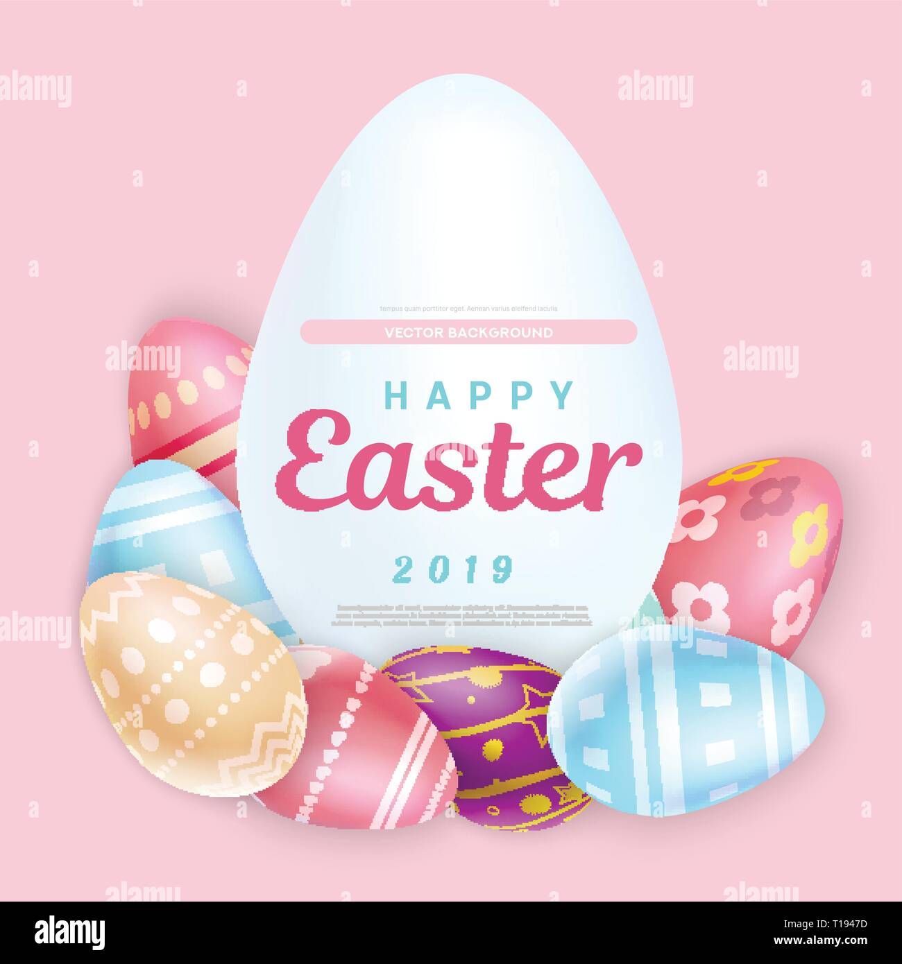 Easter message background eggs Stock Vector Images - Alamy