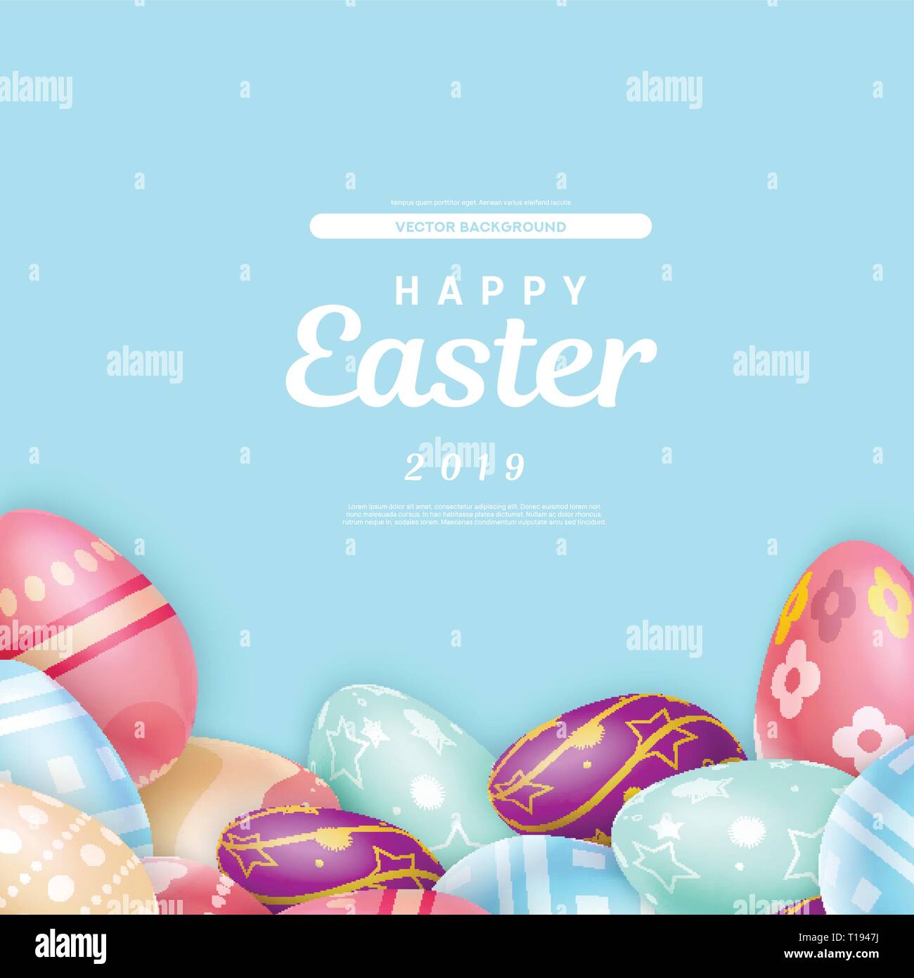 Pile of easter eggs Stock Vector Images - Alamy