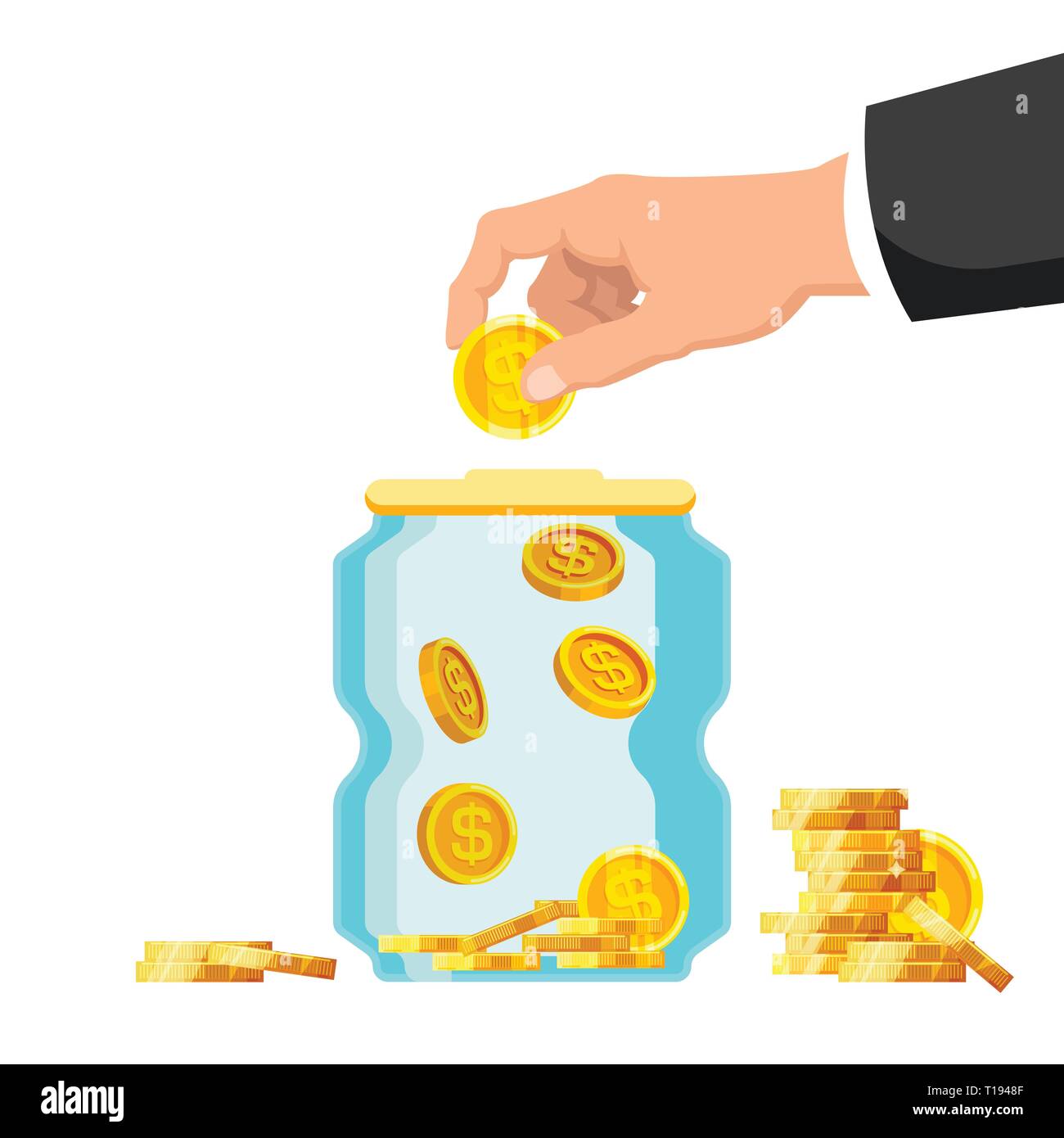 money saving concept Stock Vector Image & Art - Alamy