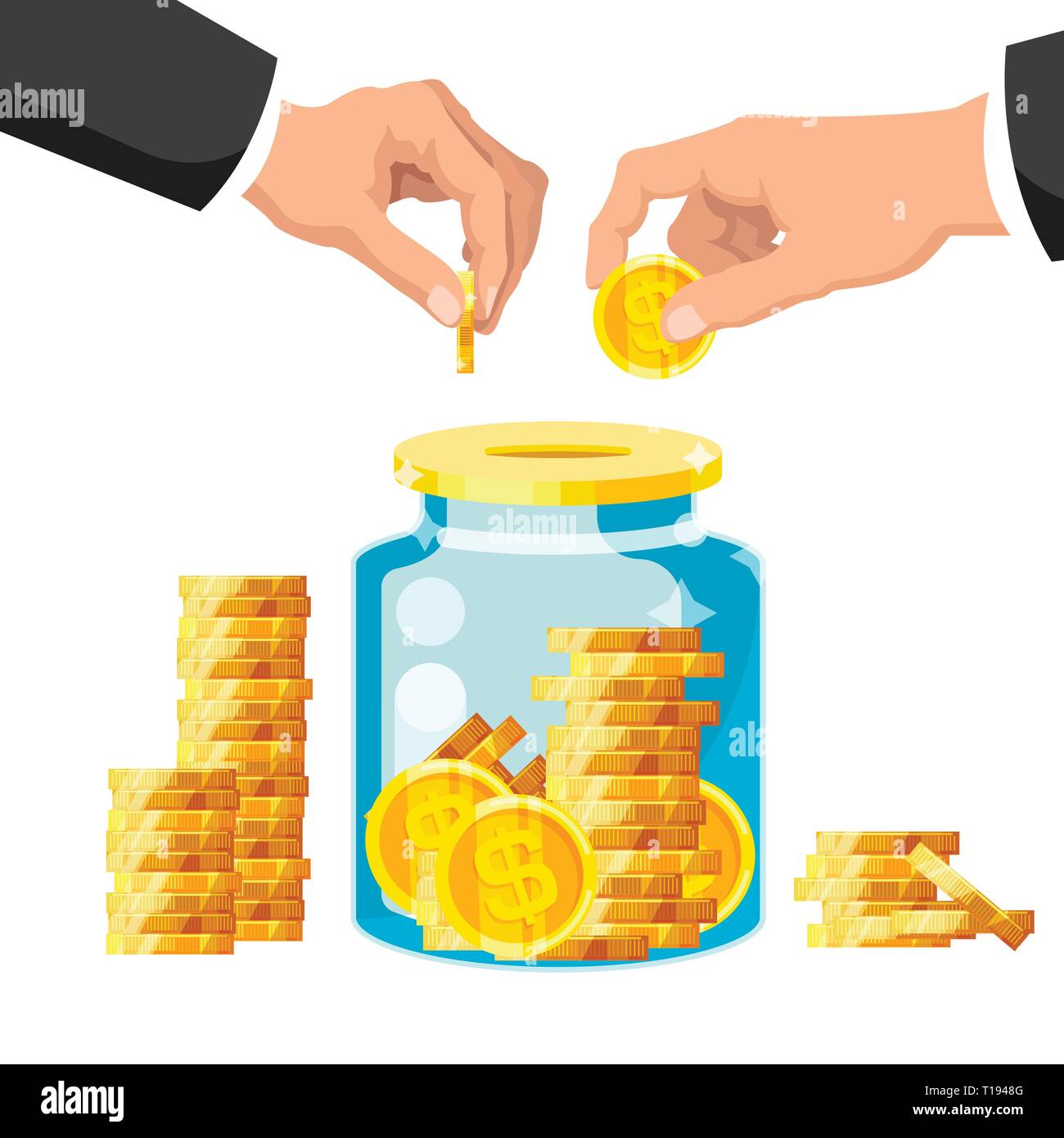 Money saving concept Stock Vector Image & Art - Alamy