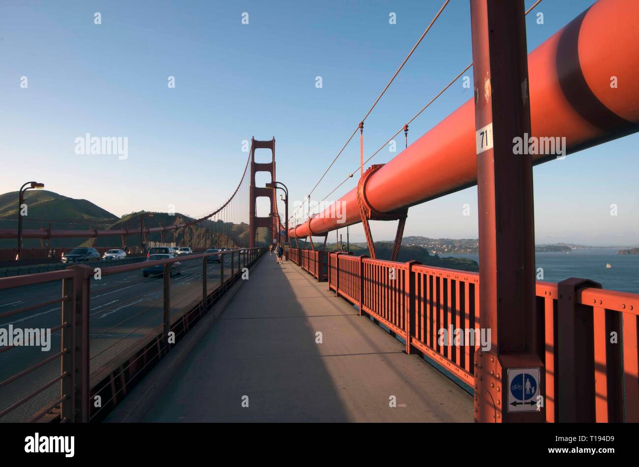The Golden Gate Bridge has walking trails along its structure for the ...
