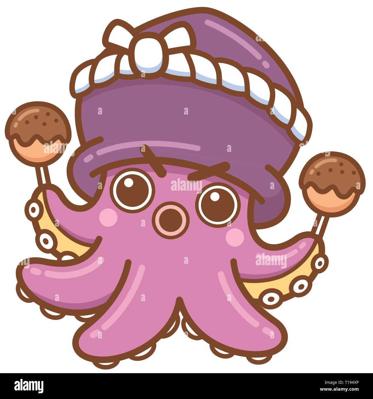 Cartoon octopus head hi-res stock photography and images - Alamy