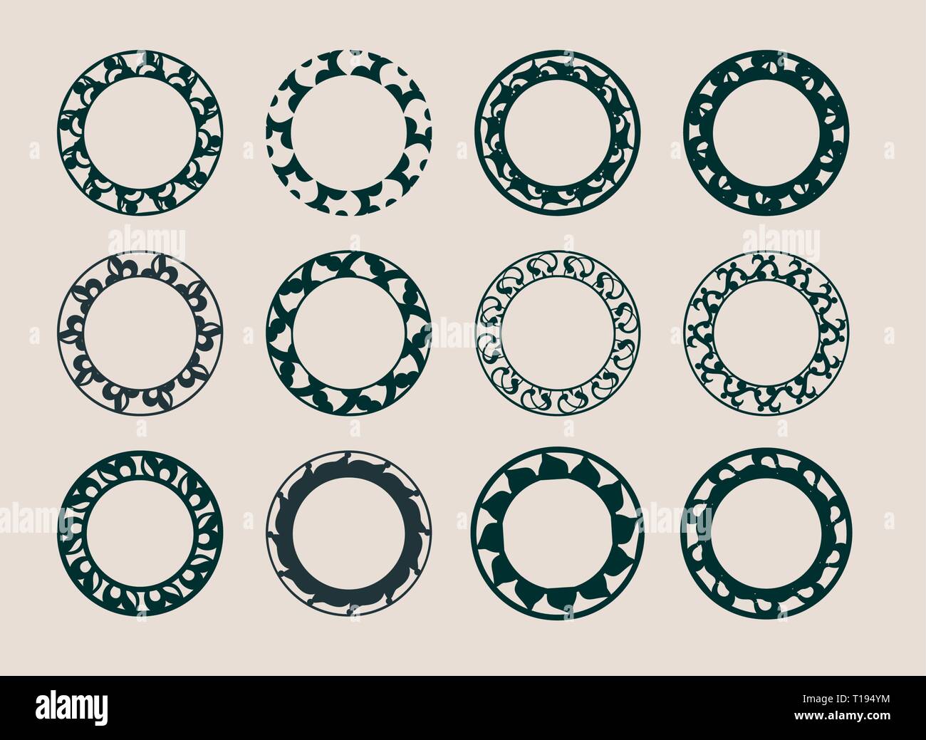 Rosette patterns Stock Vector Images - Alamy