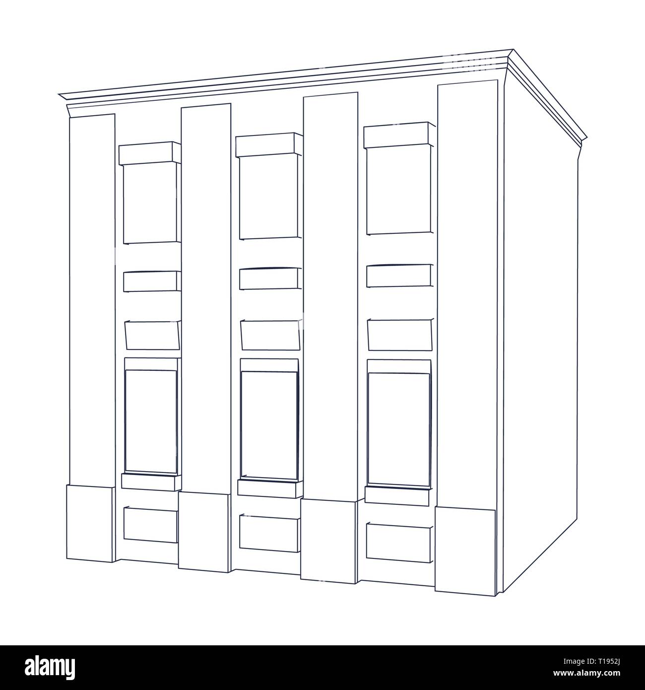 Historic old apartment building Cut Out Stock Images & Pictures - Alamy