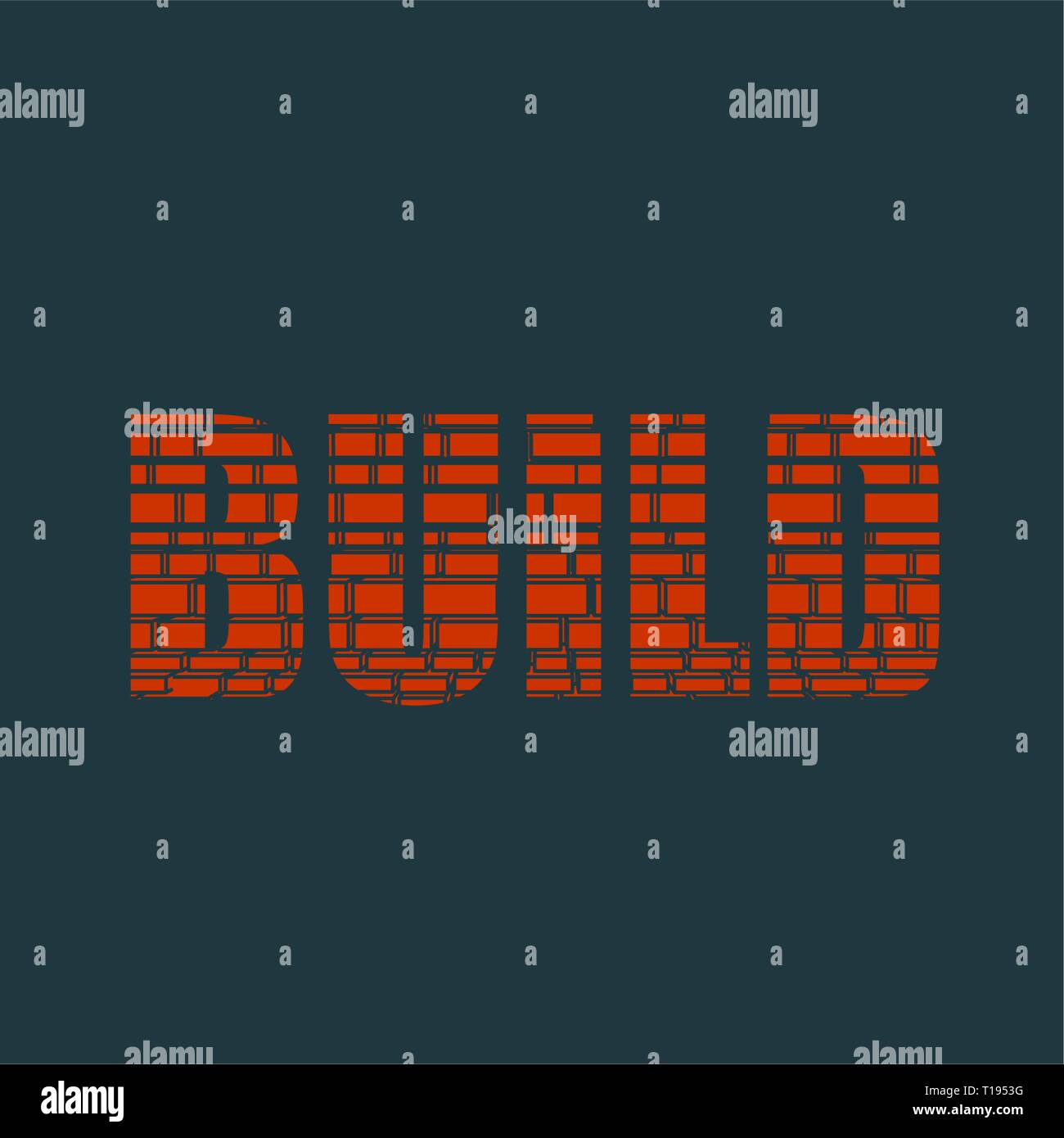 Build word typography Stock Vector Image & Art - Alamy