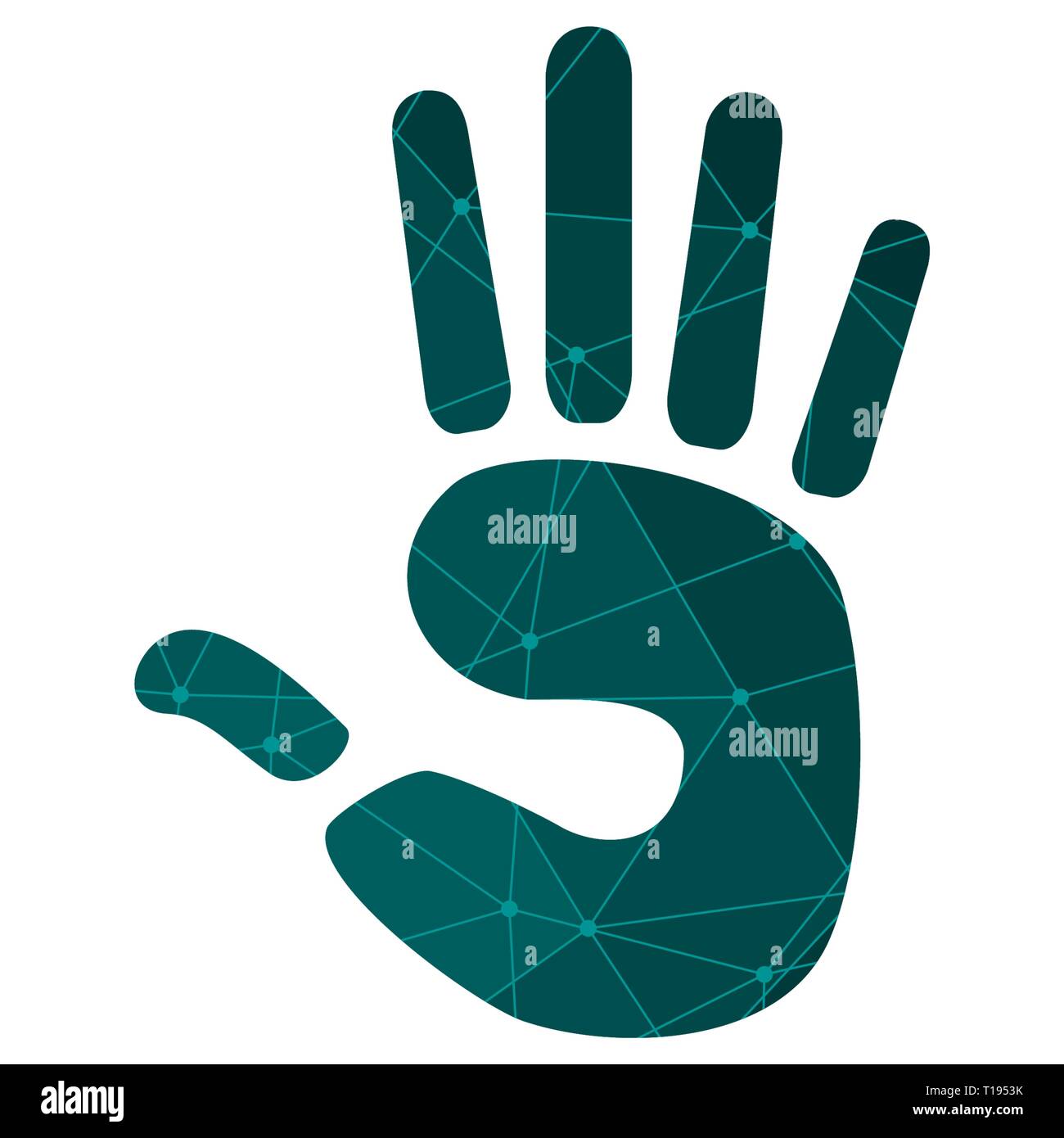 Human palm icon Stock Vector Image & Art - Alamy