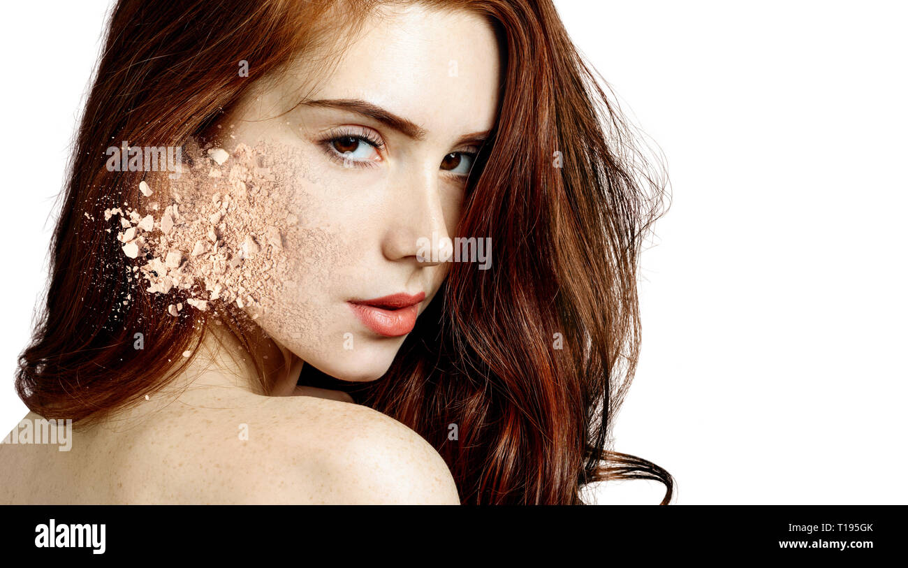 Woman hair powder hi-res stock photography and images - Alamy