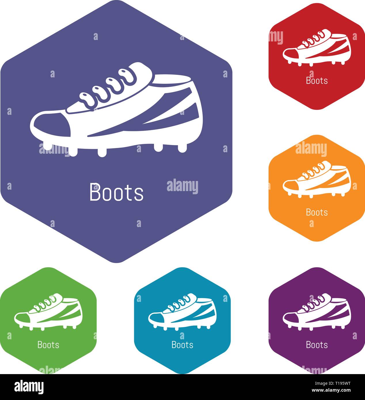 Football boots icons vector hexahedron Stock Vector Image & Art - Alamy