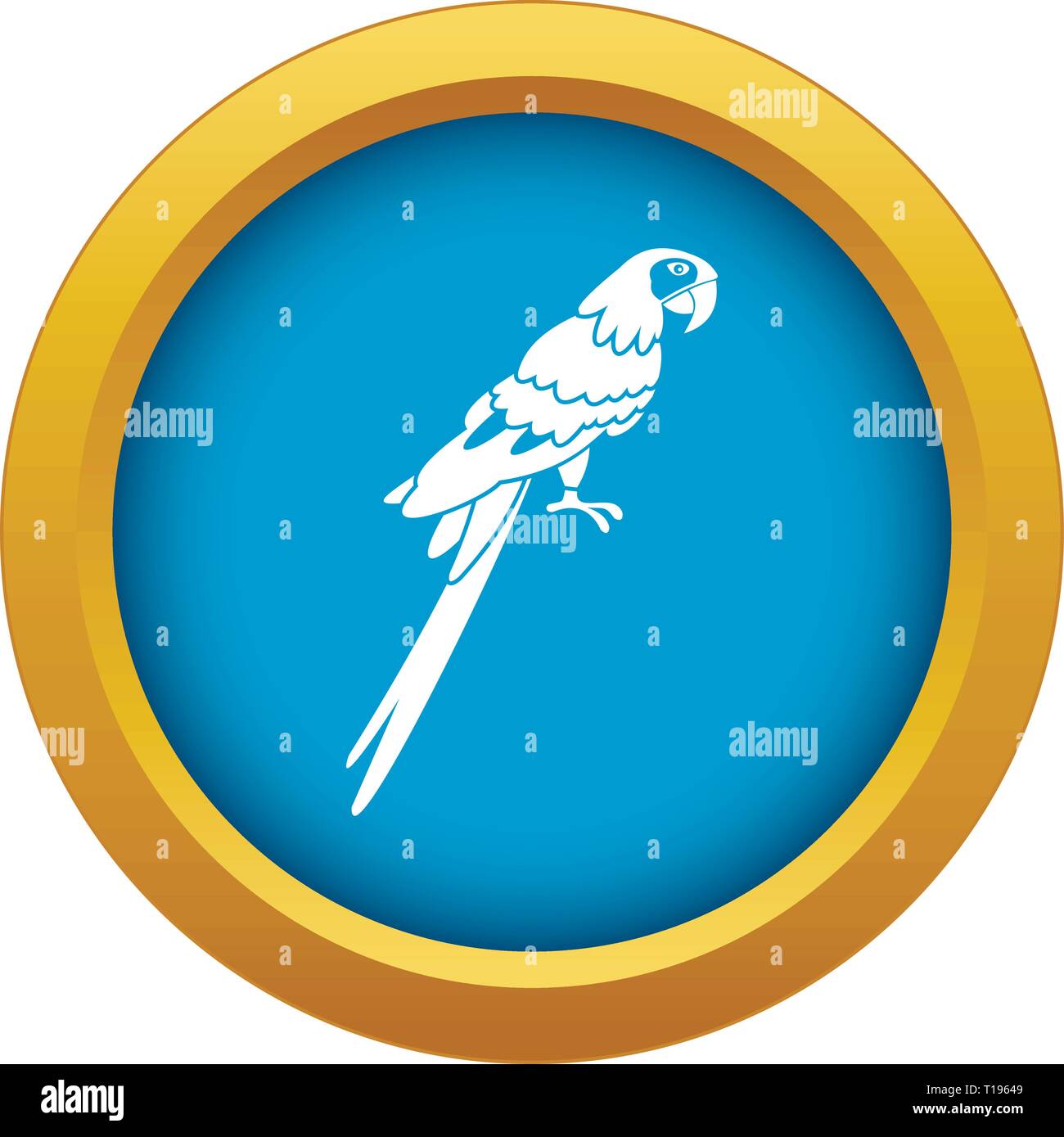 Brazilian parrot icon blue vector isolated Stock Vector Image & Art - Alamy