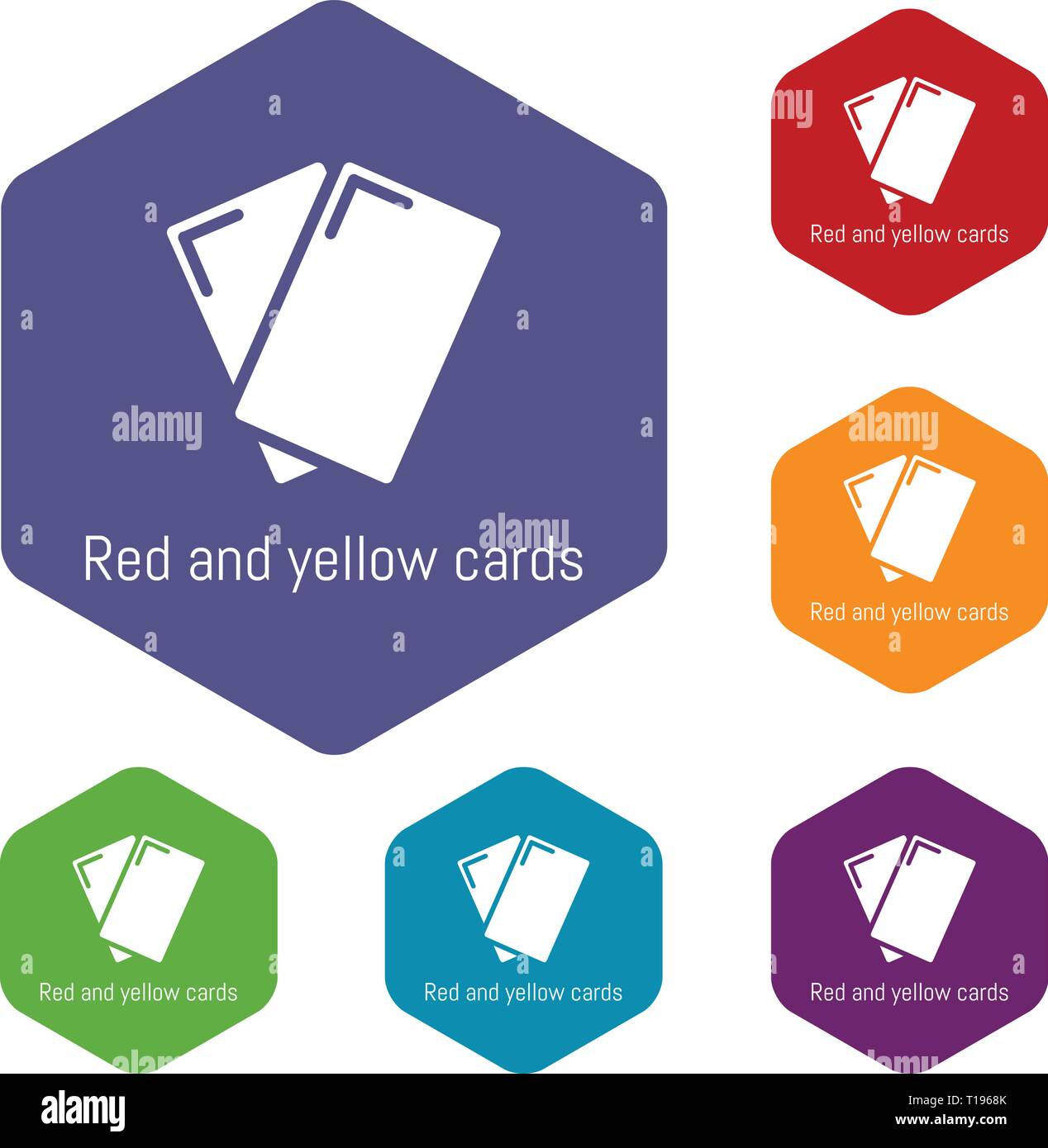 Red yellow card icons vector hexahedron Stock Vector Image & Art - Alamy